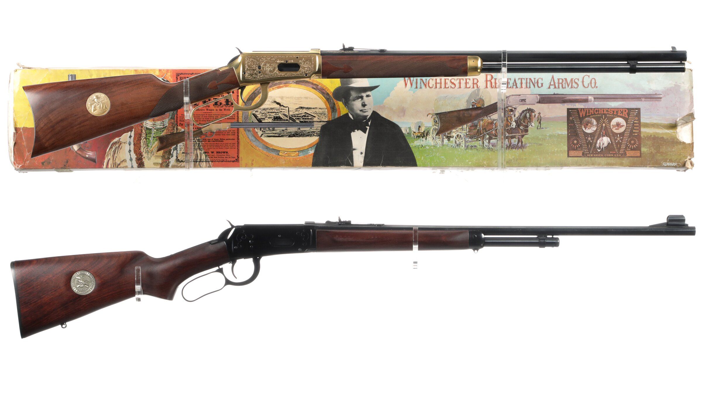 Two Winchester Commemorative Lever Action Rifles | Rock Island Auction