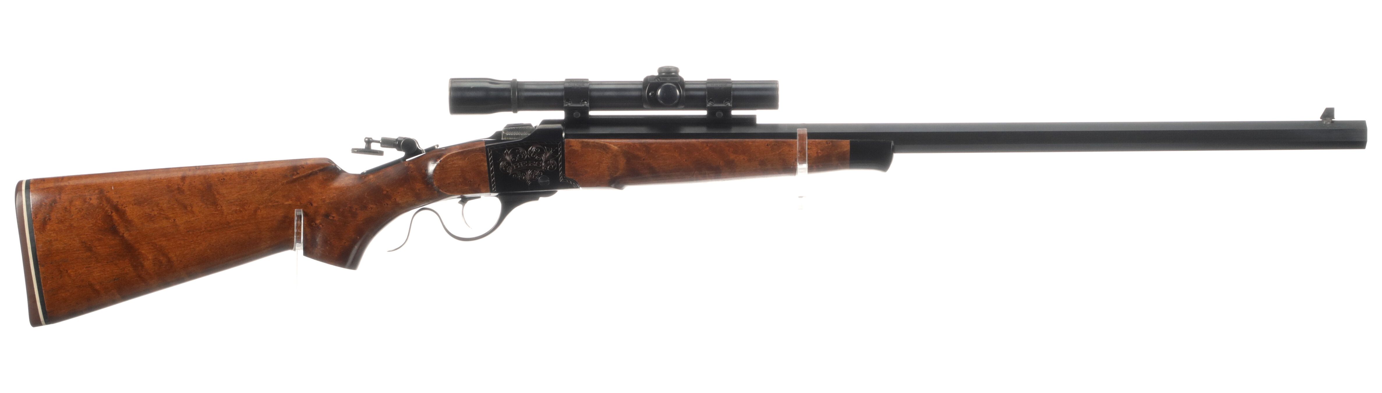 Engraved Ruger No. 3 Falling Block Rifle with Scope | Rock Island Auction