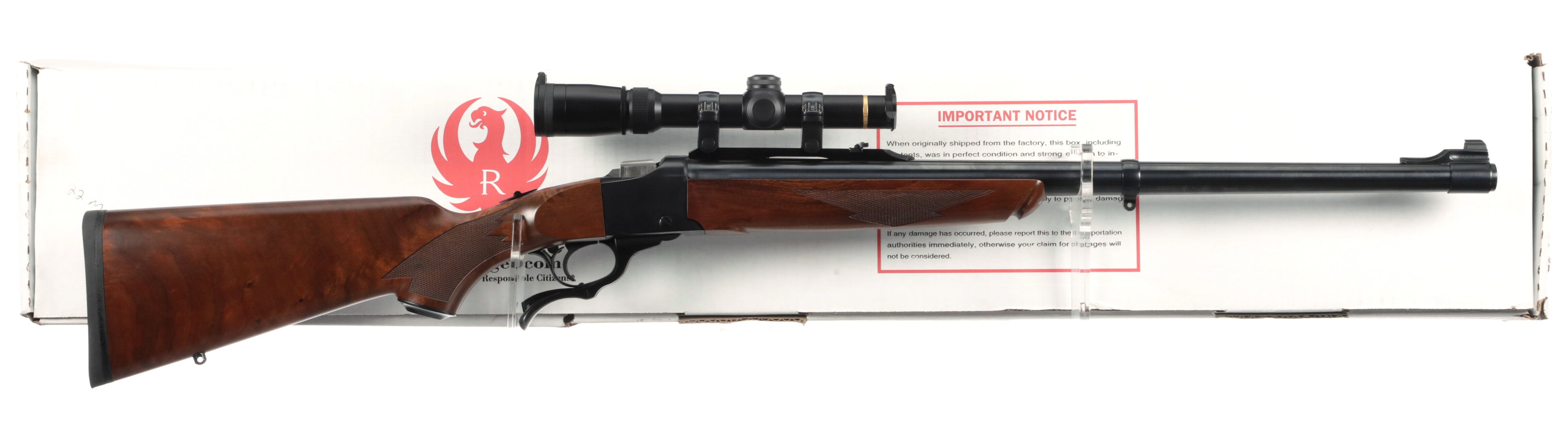 Ruger No. 1 Tropical Rifle in .458 Lott with Scope and Box | Rock ...