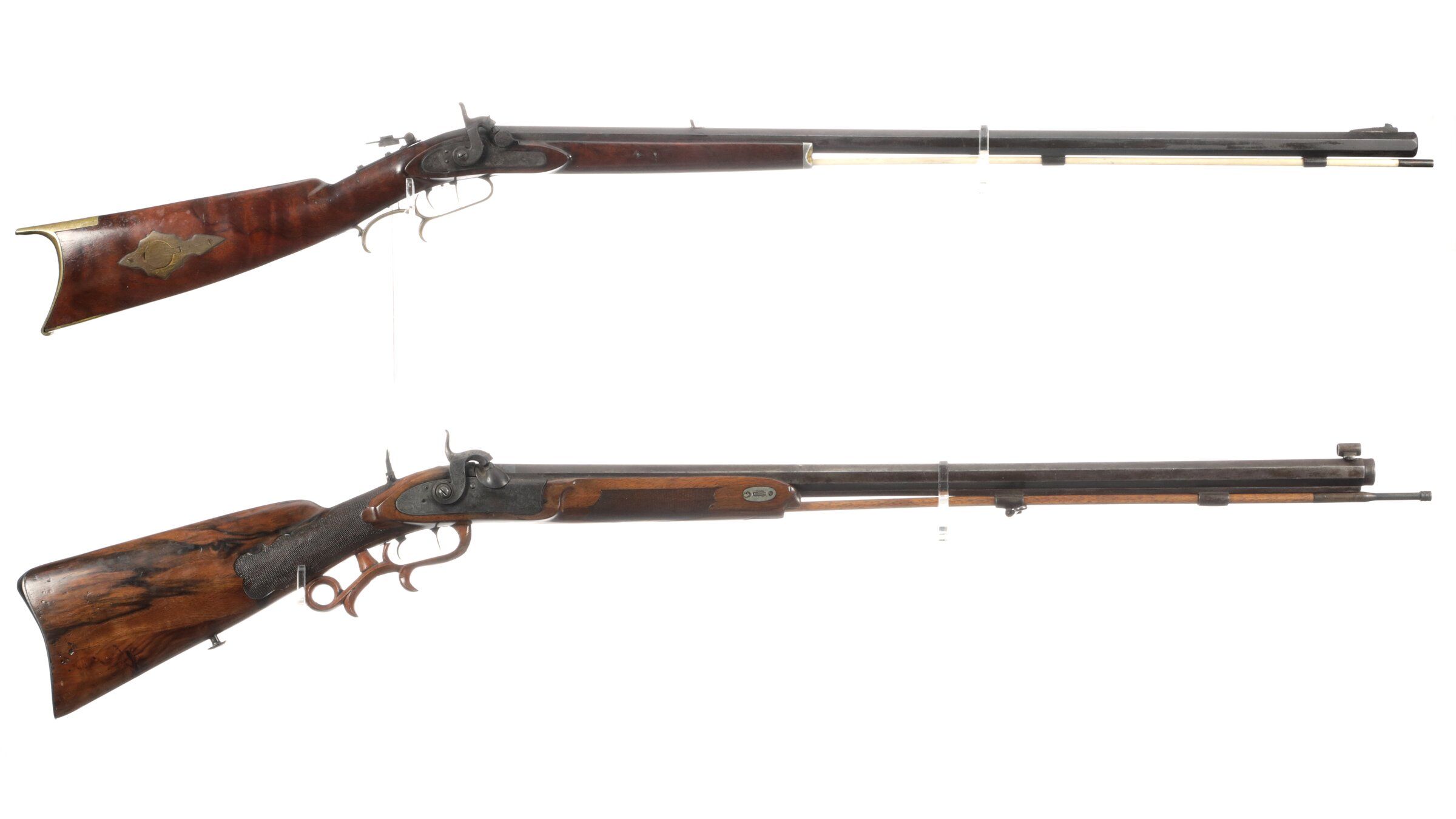 Two Half-Stock Percussion Rifles | Rock Island Auction