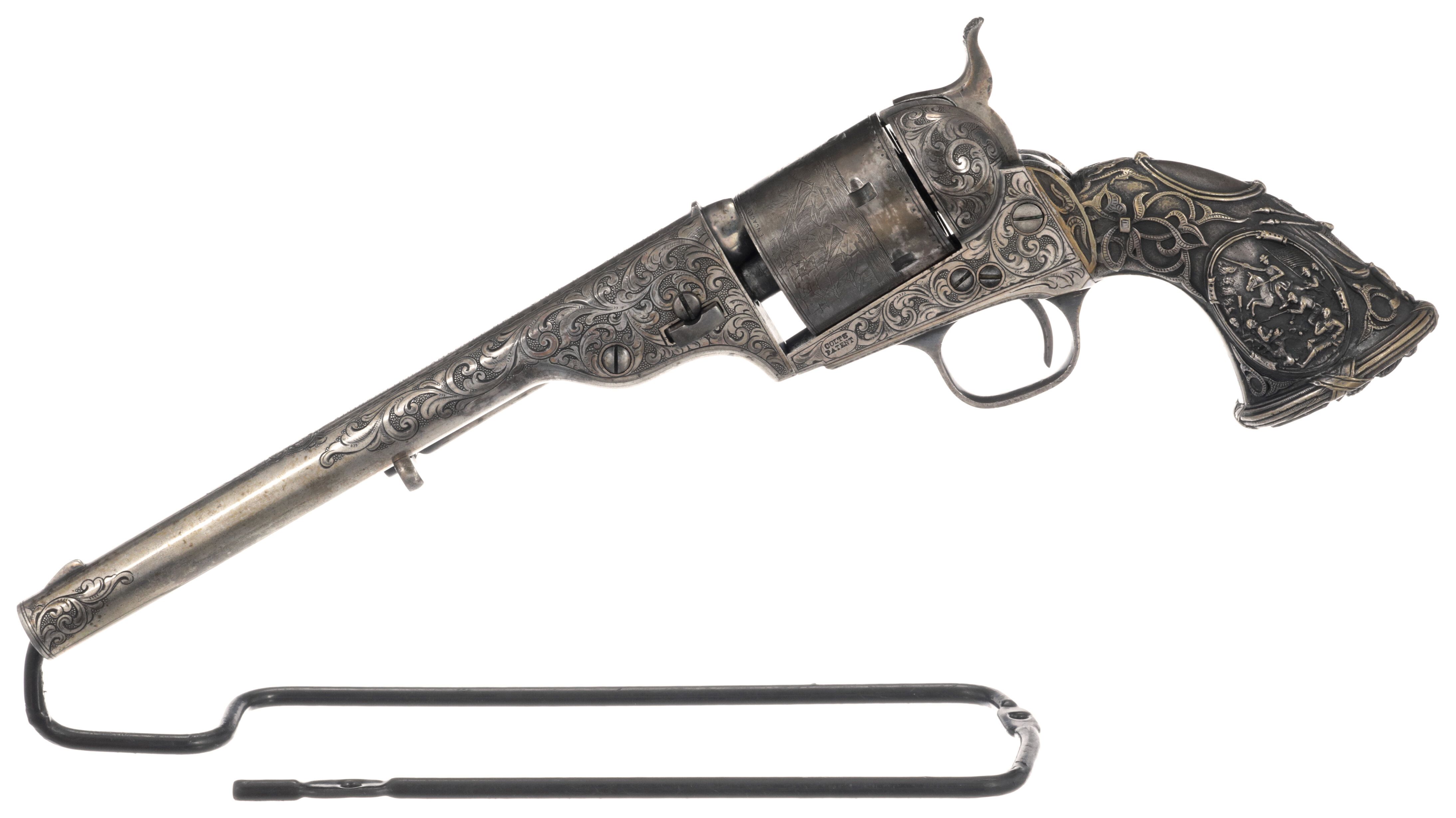 Colt Revolver Tatoeage Ontwerpen Colt Revolver Drawing Hi Res Stock