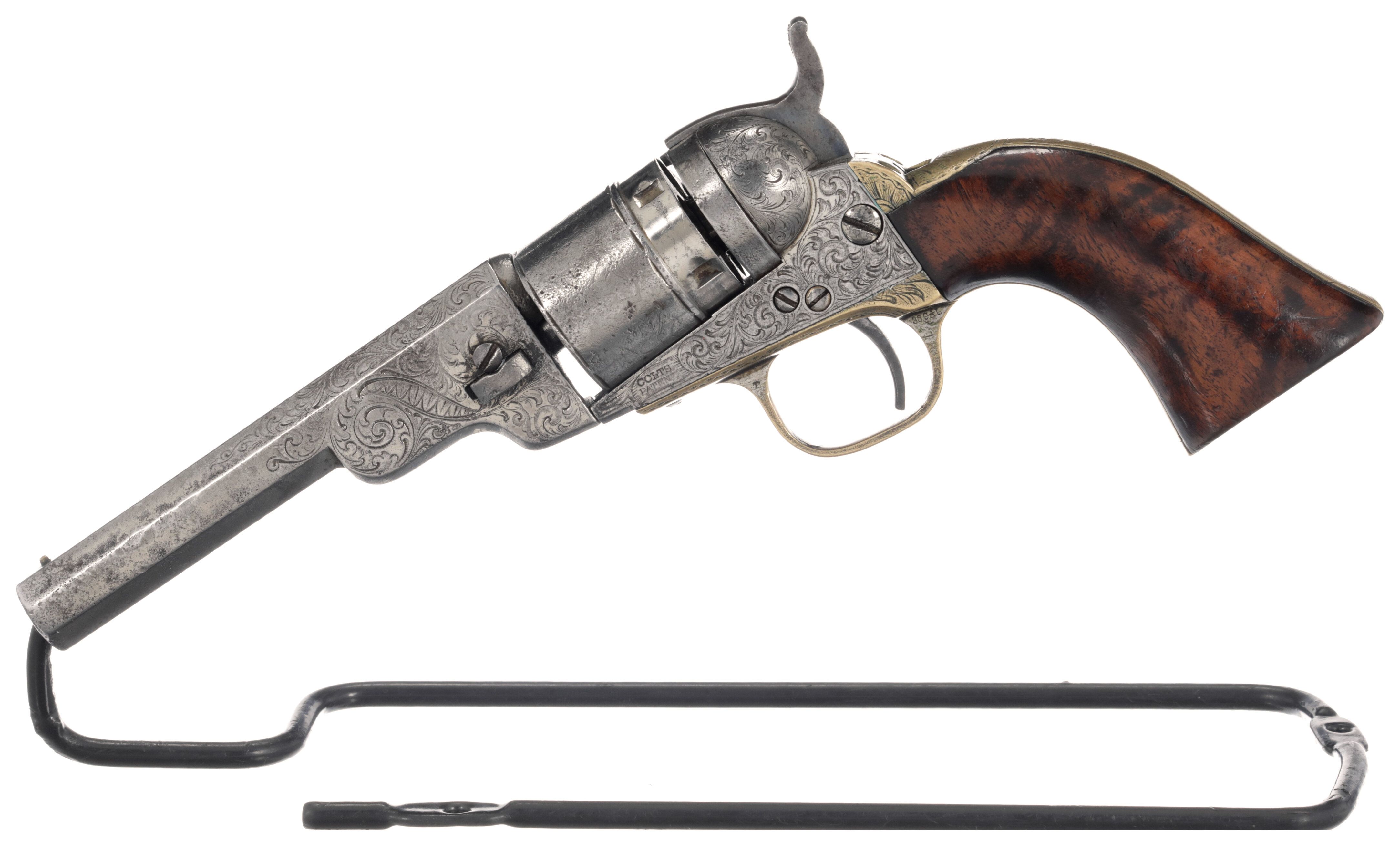 Vine Scroll Engraved Colt Pocket Navy Conversion Revolver | Rock Island ...