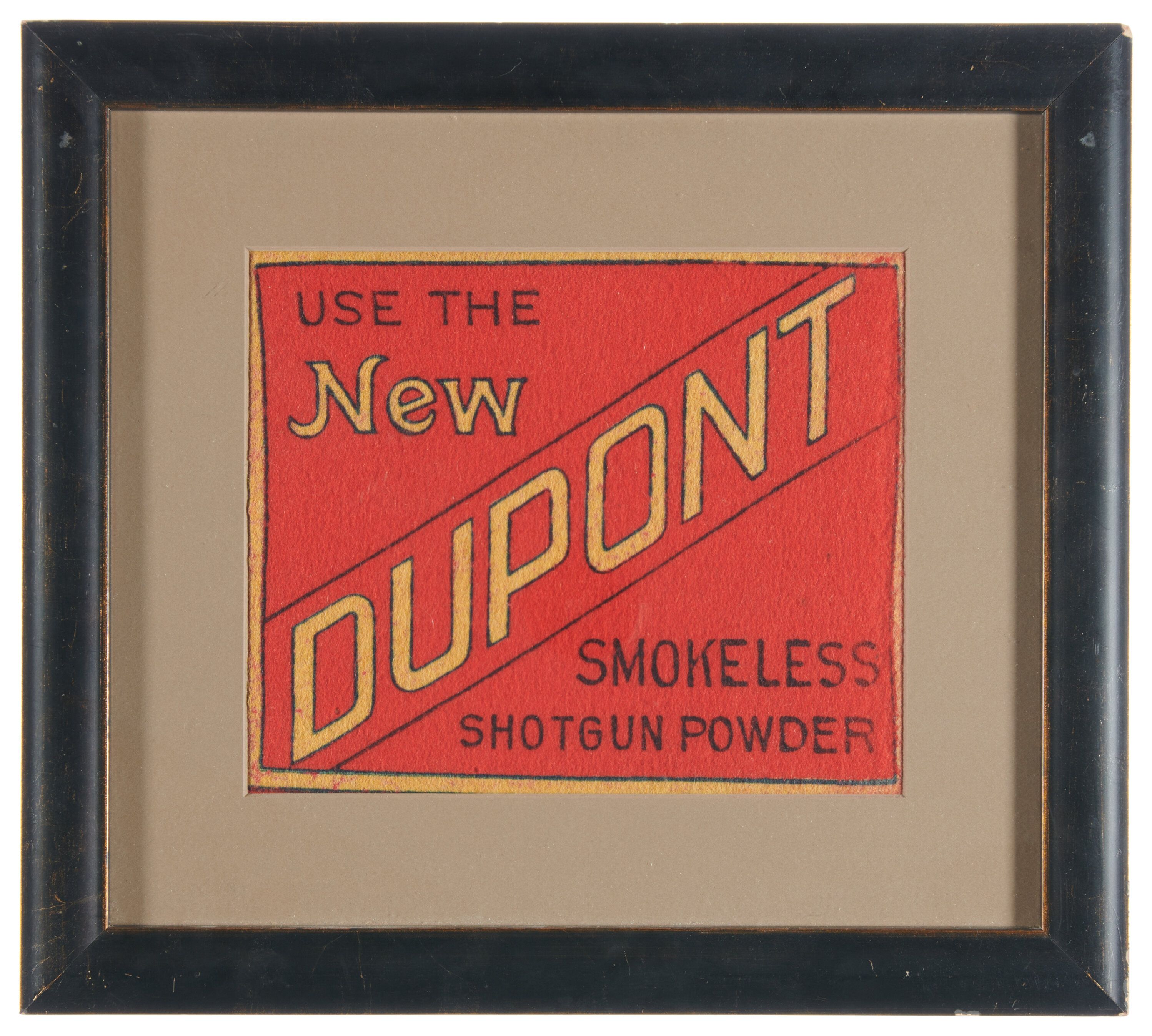 Two Framed Counter Top Felt Advertisements | Rock Island Auction