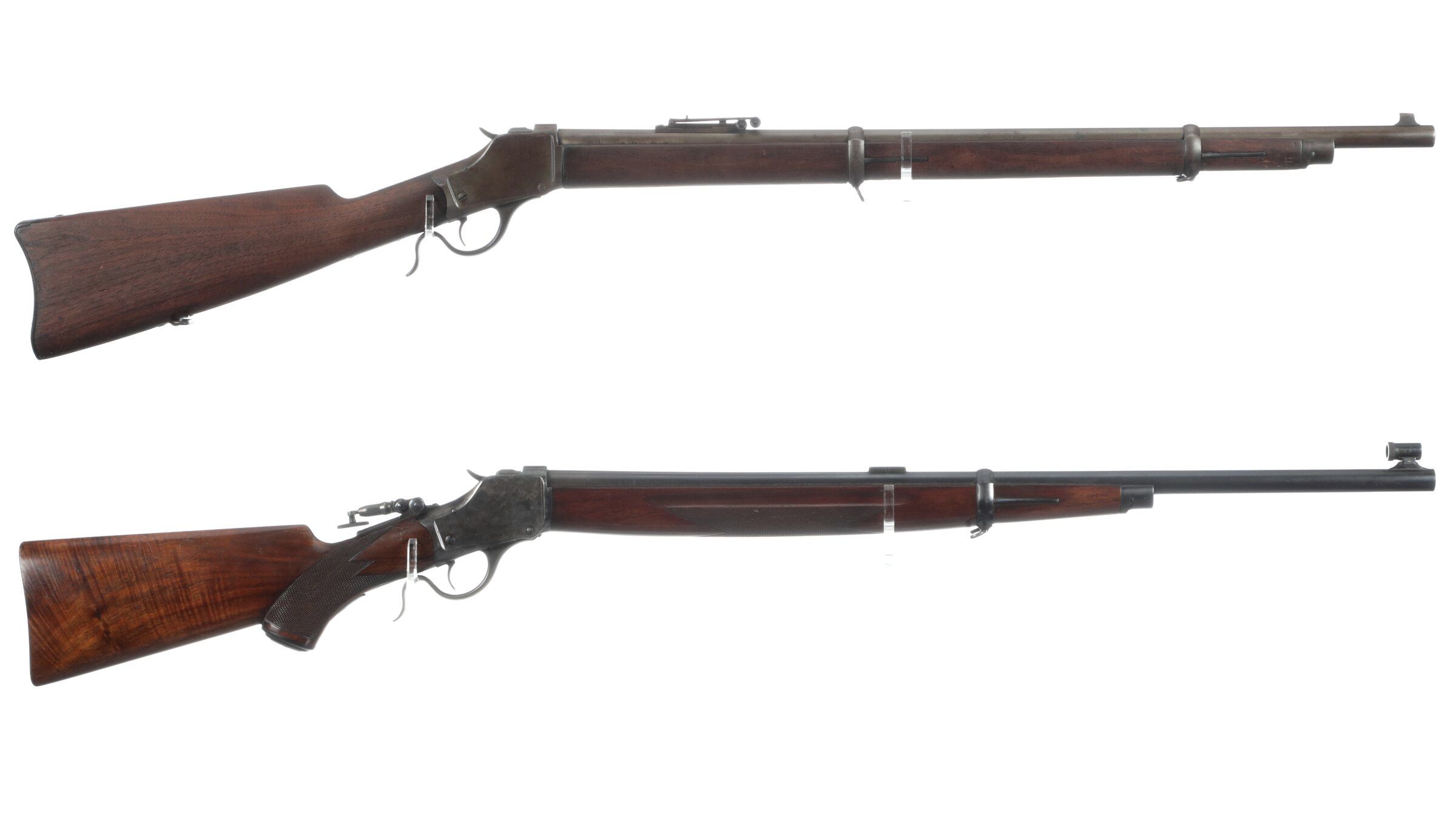 Two Winchester Model 1885 High Wall Single Shot Rifles in .22 LR | Rock ...