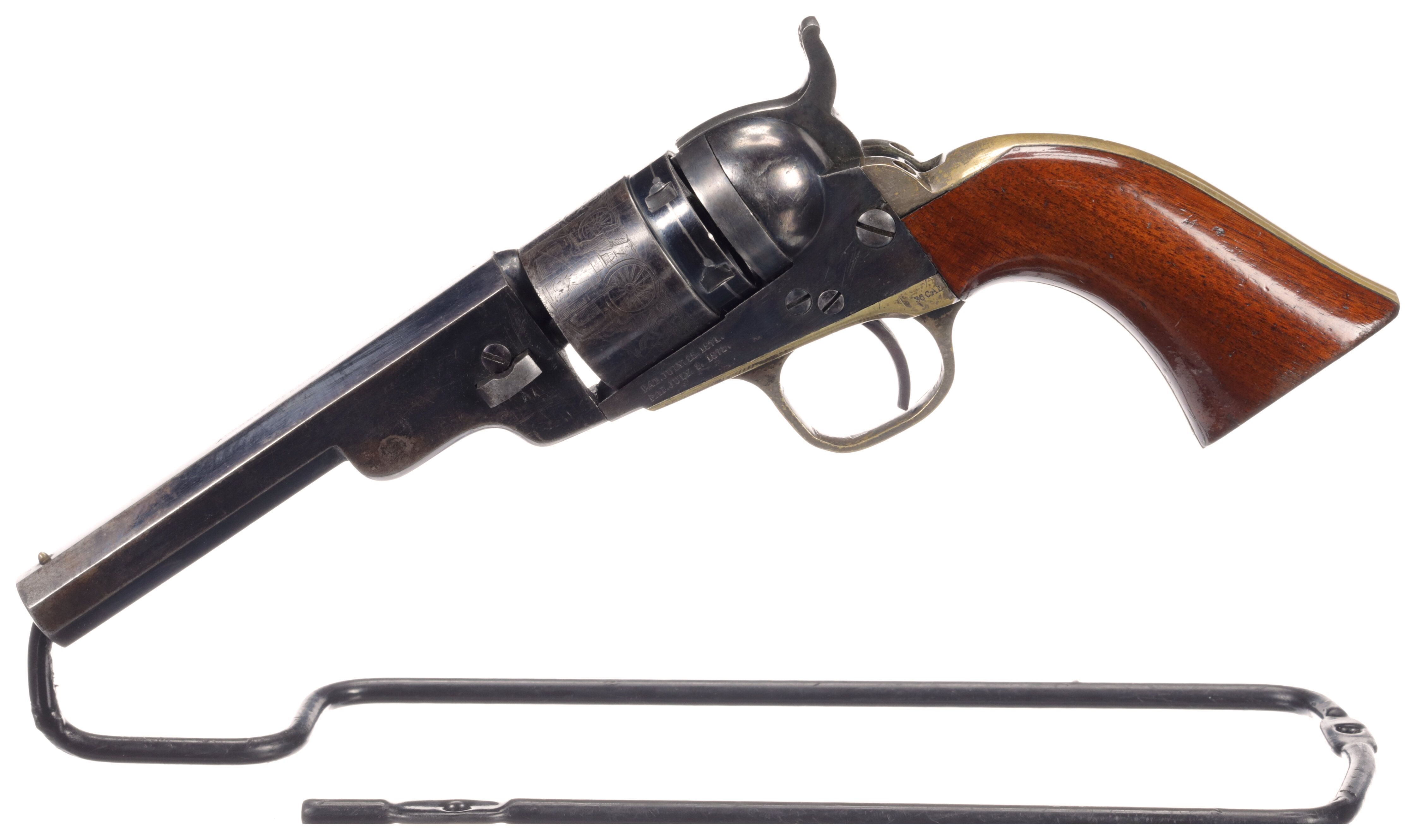 4 1/2 Inch Octagon Barrel Colt Pocket Navy Conversion Revolver | Rock ...