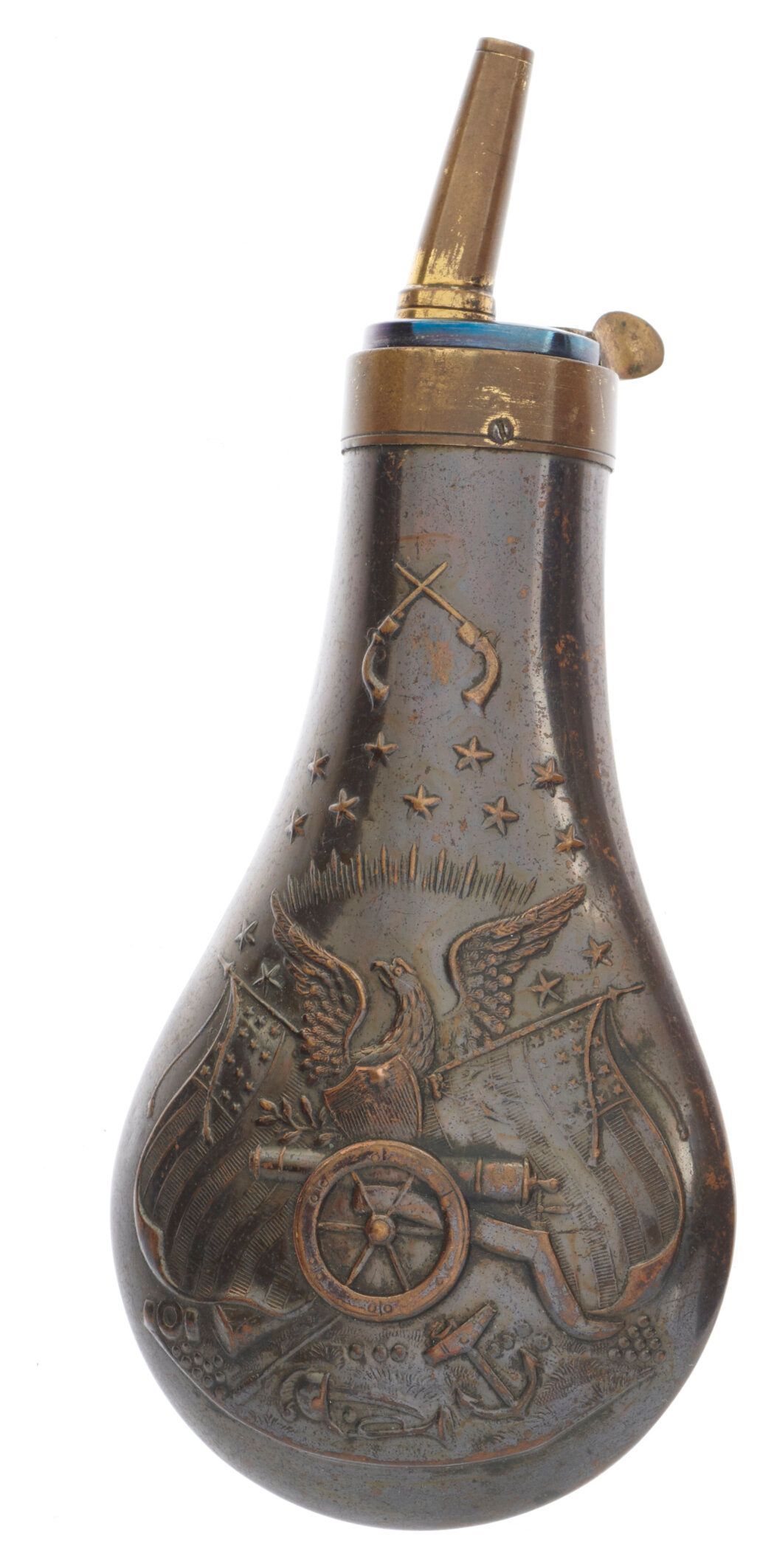 American Flask & Cap Co. 6 oz. Coat of Arms “Navy” Powder Flask | Rock ...