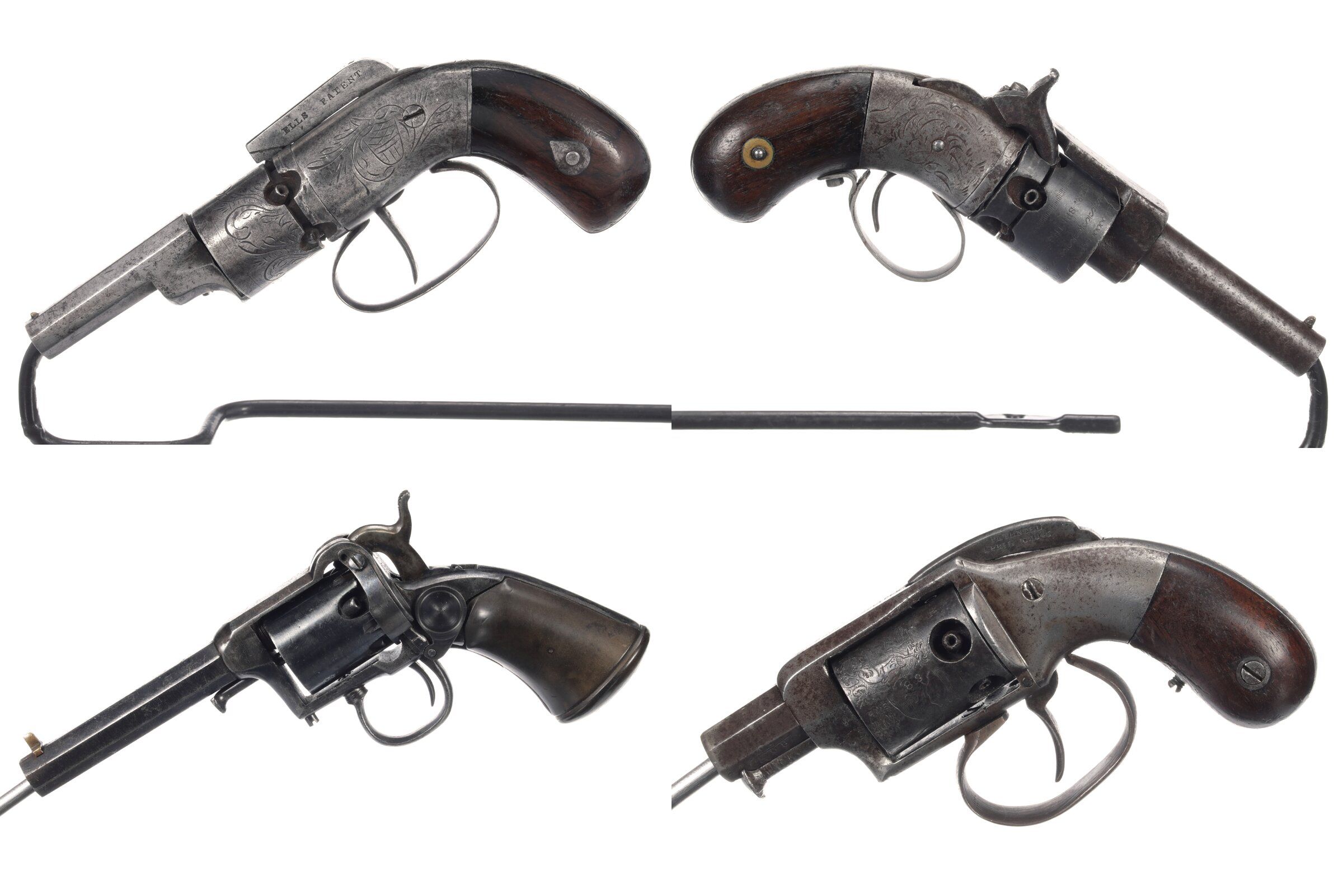 Four Antique American Percussion Pocket Revolvers | Rock Island Auction