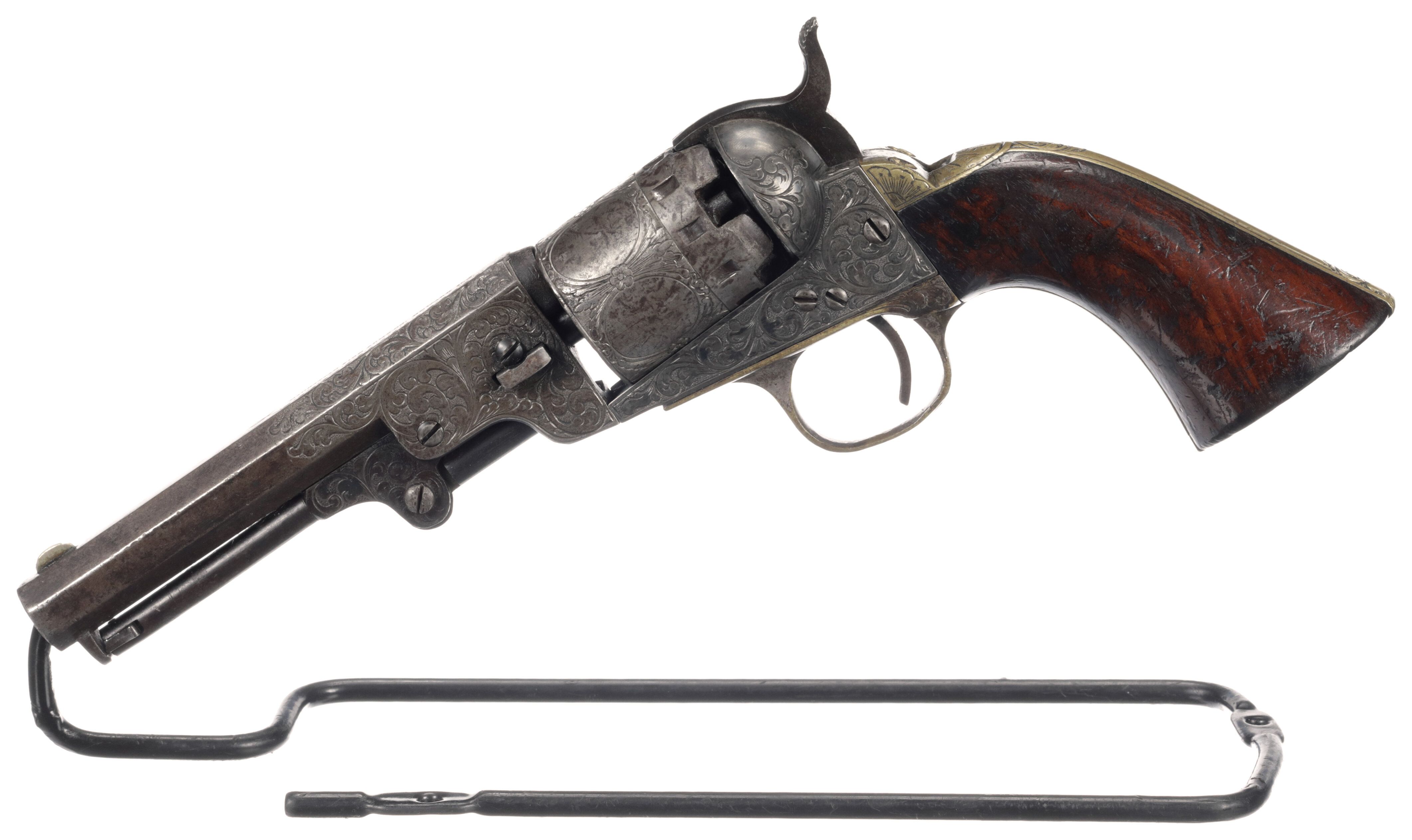 Engraved Civil War Era Manhattan Arms Co. Navy Revolver | Rock Island ...