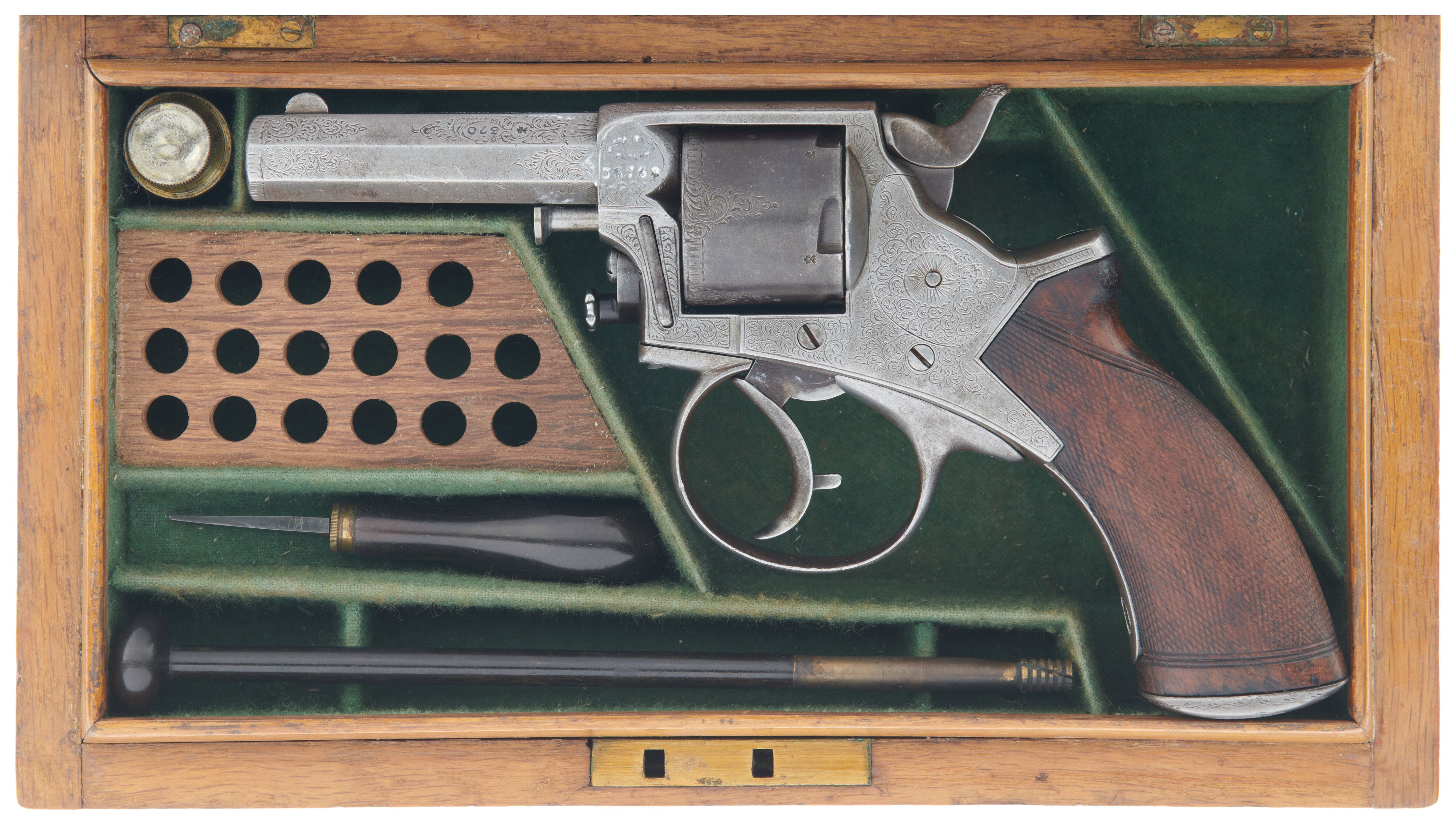 Cased Engraved British James Purdey Marked W. Tranter Revolver | Rock ...