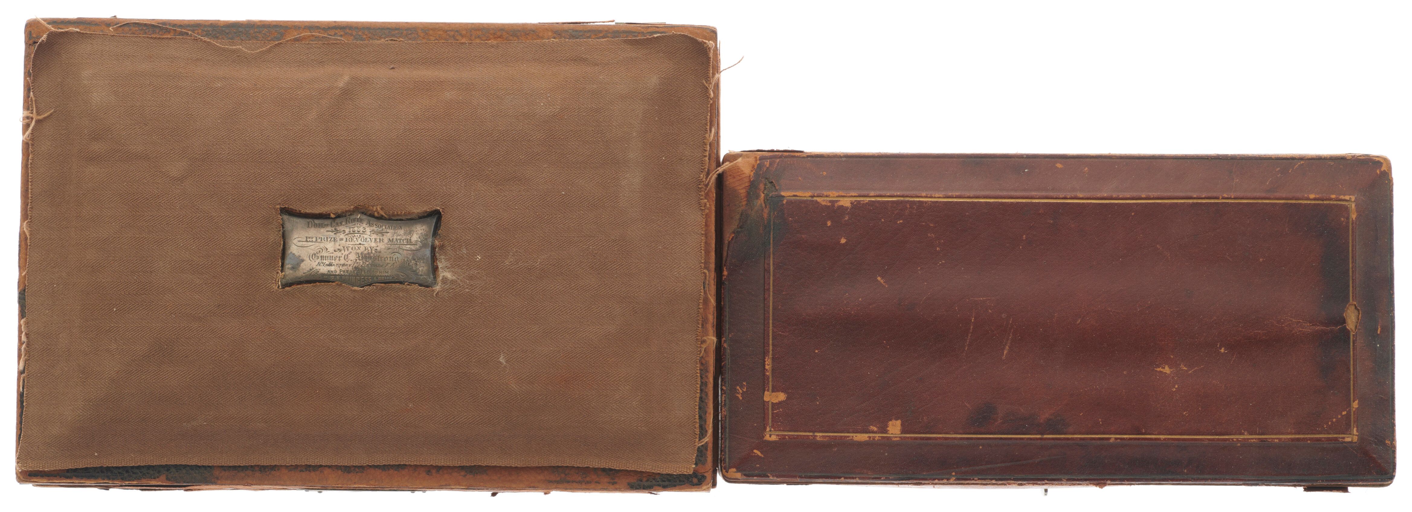 Two Antique Revolver Cases, One with Presentation Inscription | Rock ...