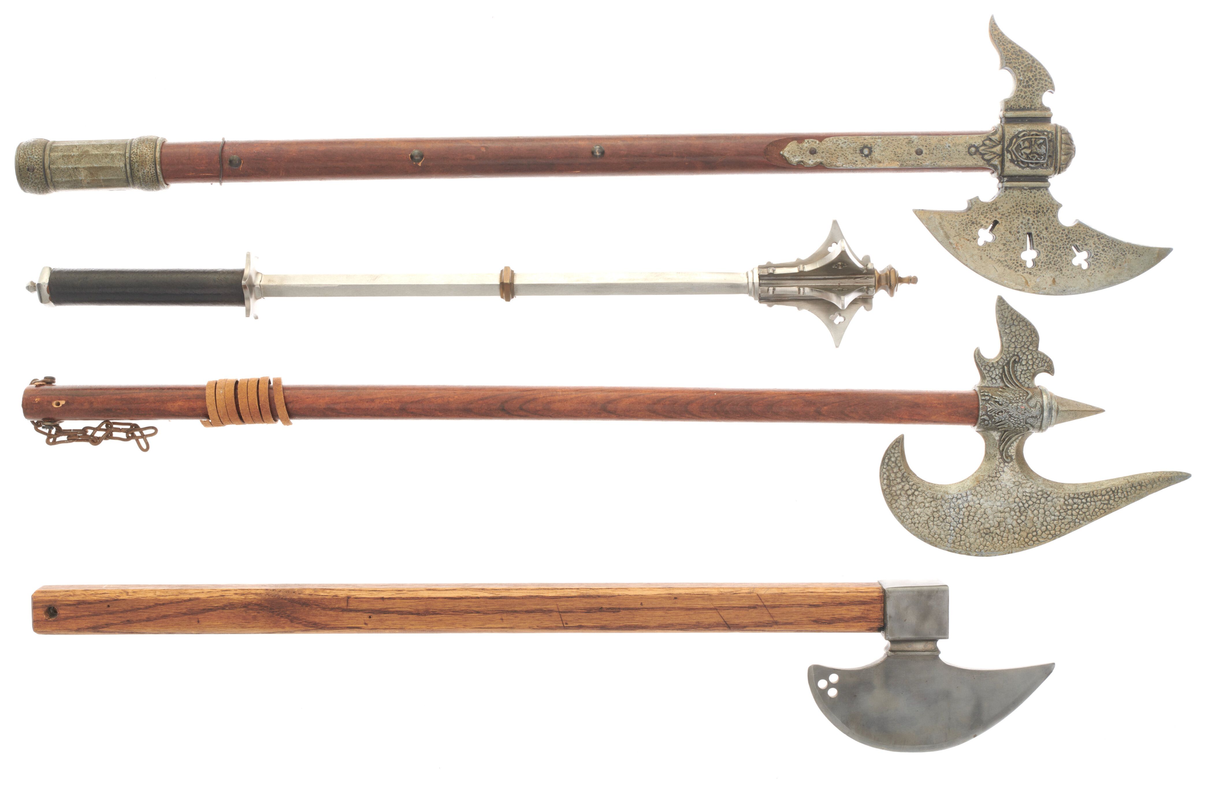 Five Medieval Style Decorative Weapons | Rock Island Auction
