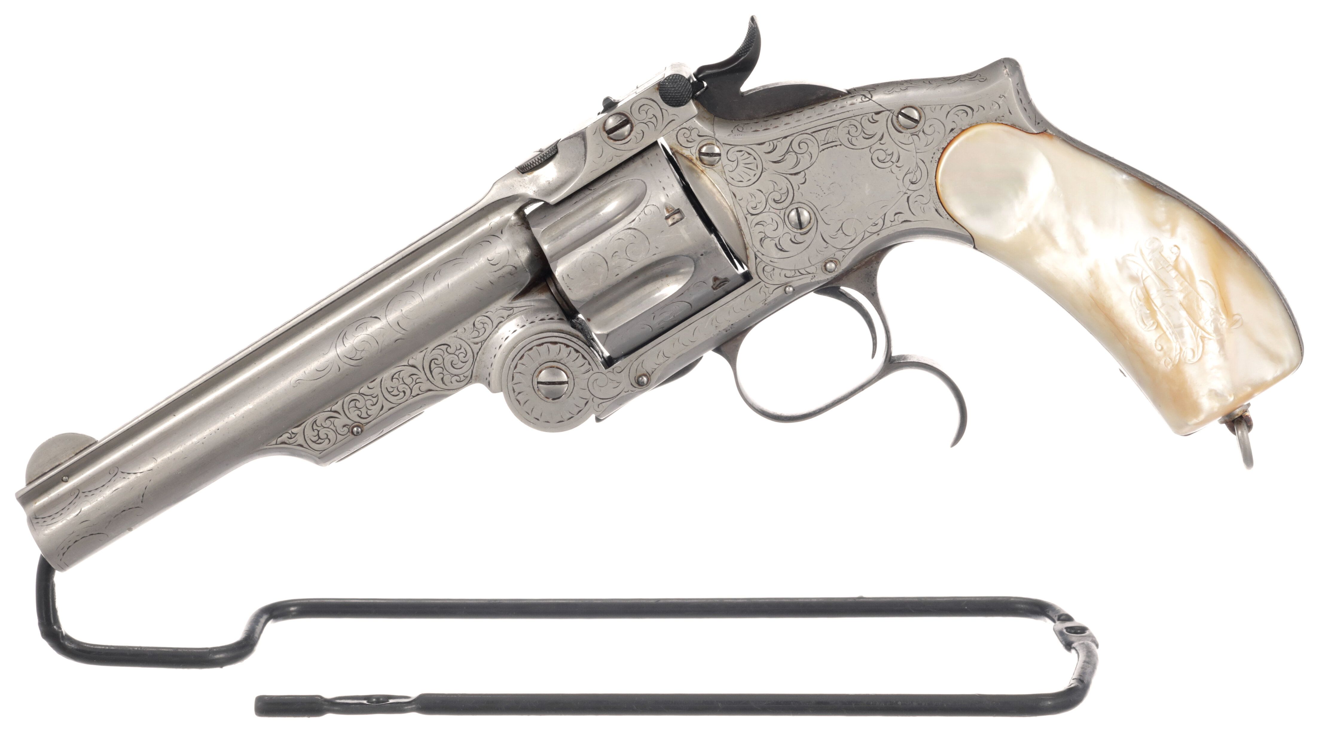 Engraved S&W No. 3 Russian 3rd Model Revolver with Letter | Rock Island ...