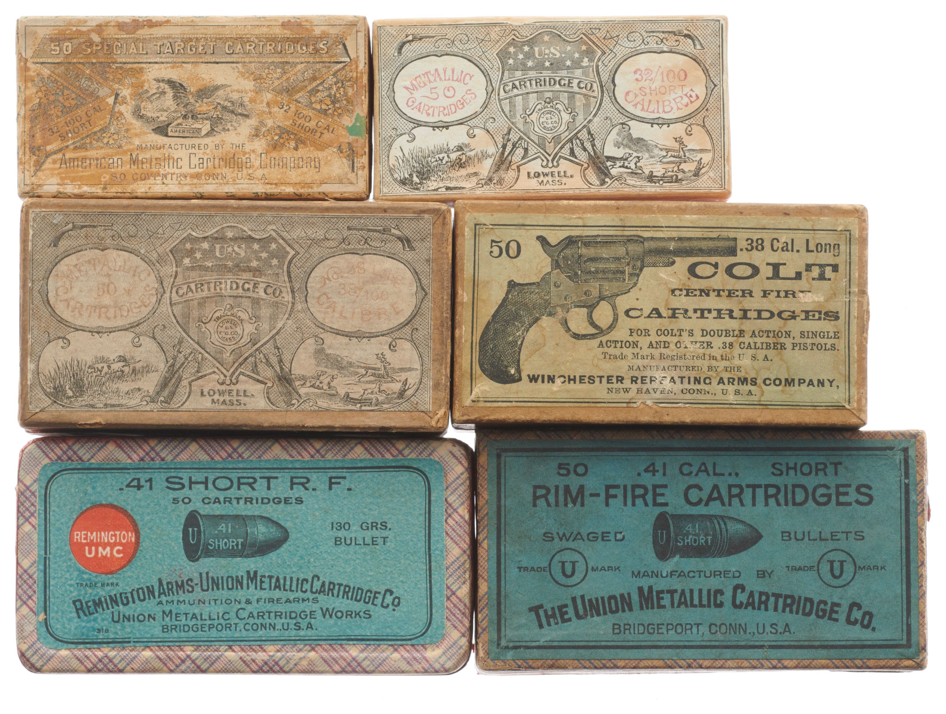 Six Boxes of Vintage Handgun Ammunition | Rock Island Auction
