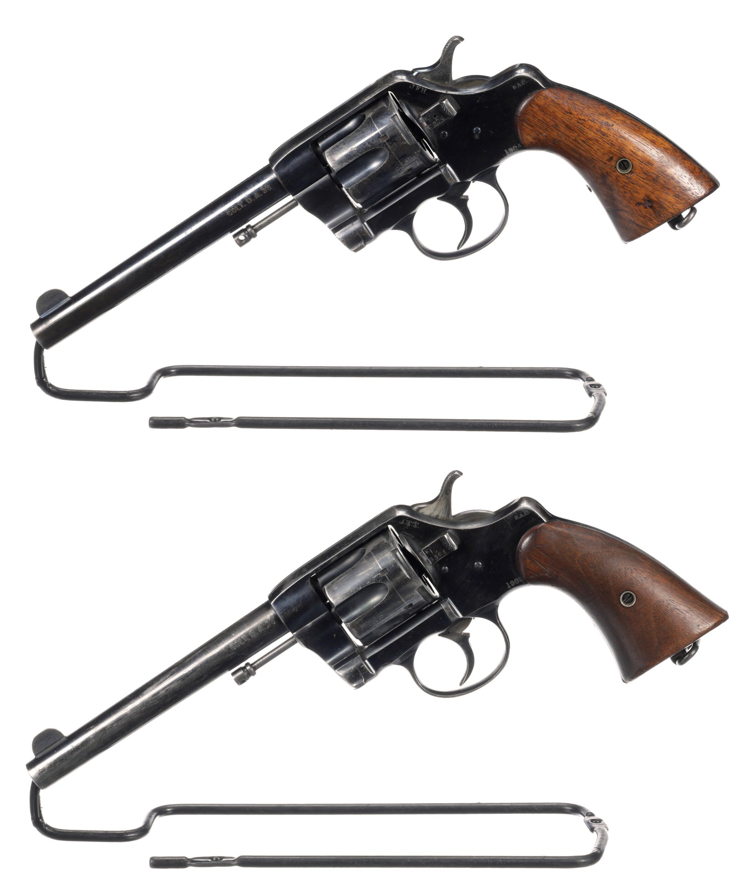 Two U.S. Colt Model 1903 Double Action Revolvers with Holsters | Rock ...