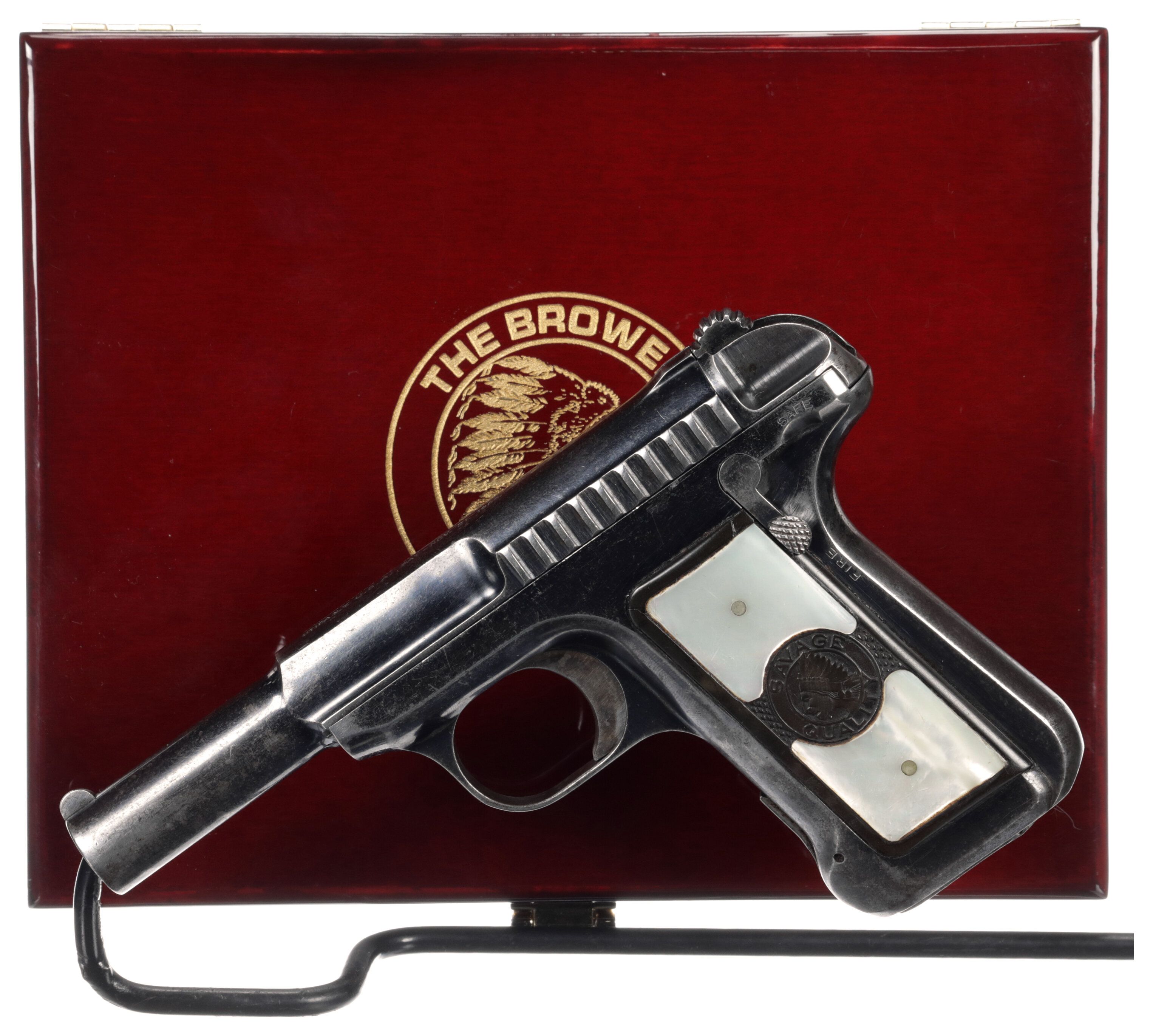 Savage Model 1907 Pistol with "Tuxedo" Pearl Panel Grips | Rock Island ...
