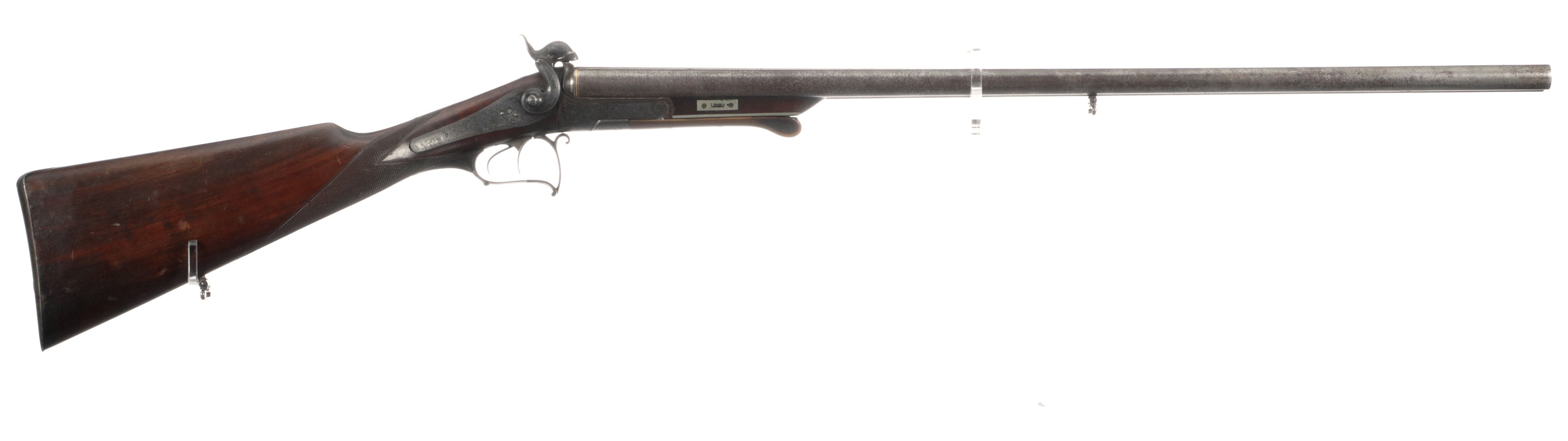 Engraved, Gold Inlaid J. T. Dotter Double Barrel Pinfire Shotgun | Rock ...