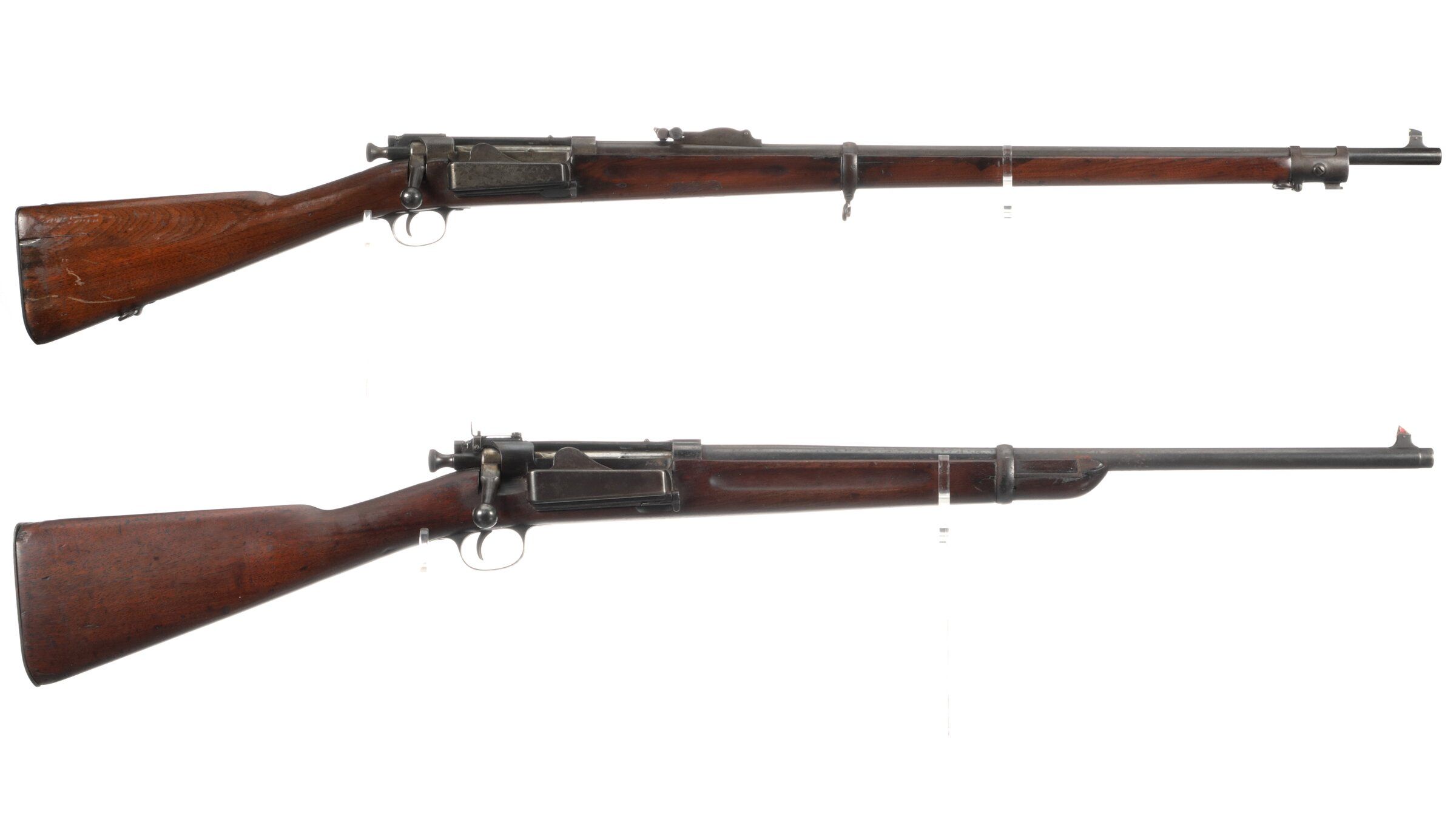 Two U.S. Springfield Krag-Jorgensen Bolt Action Rifles | Rock Island ...