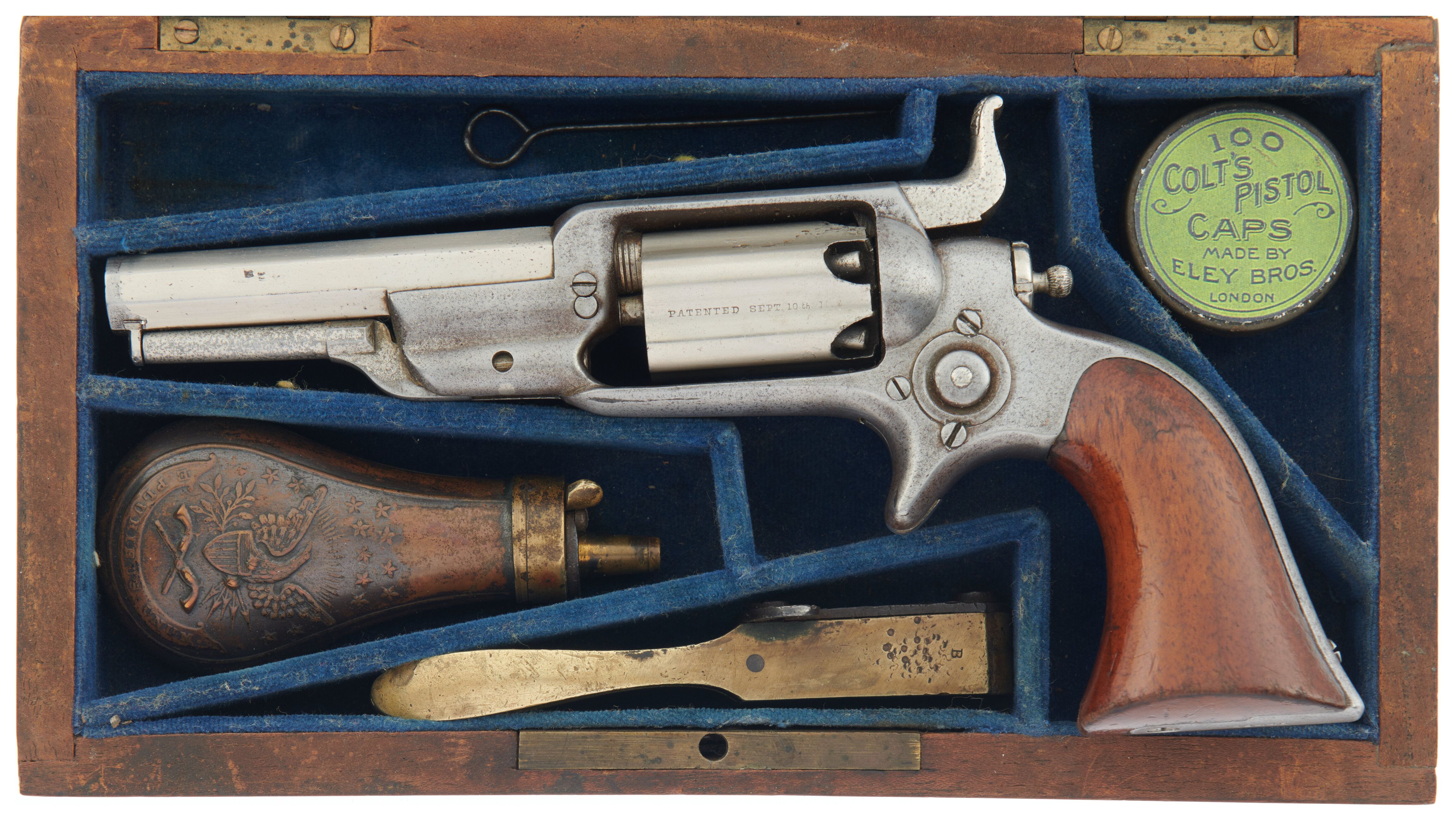 Cased Colt Model 1855 Sidehammer Percussion Pocket Revolver | Rock ...