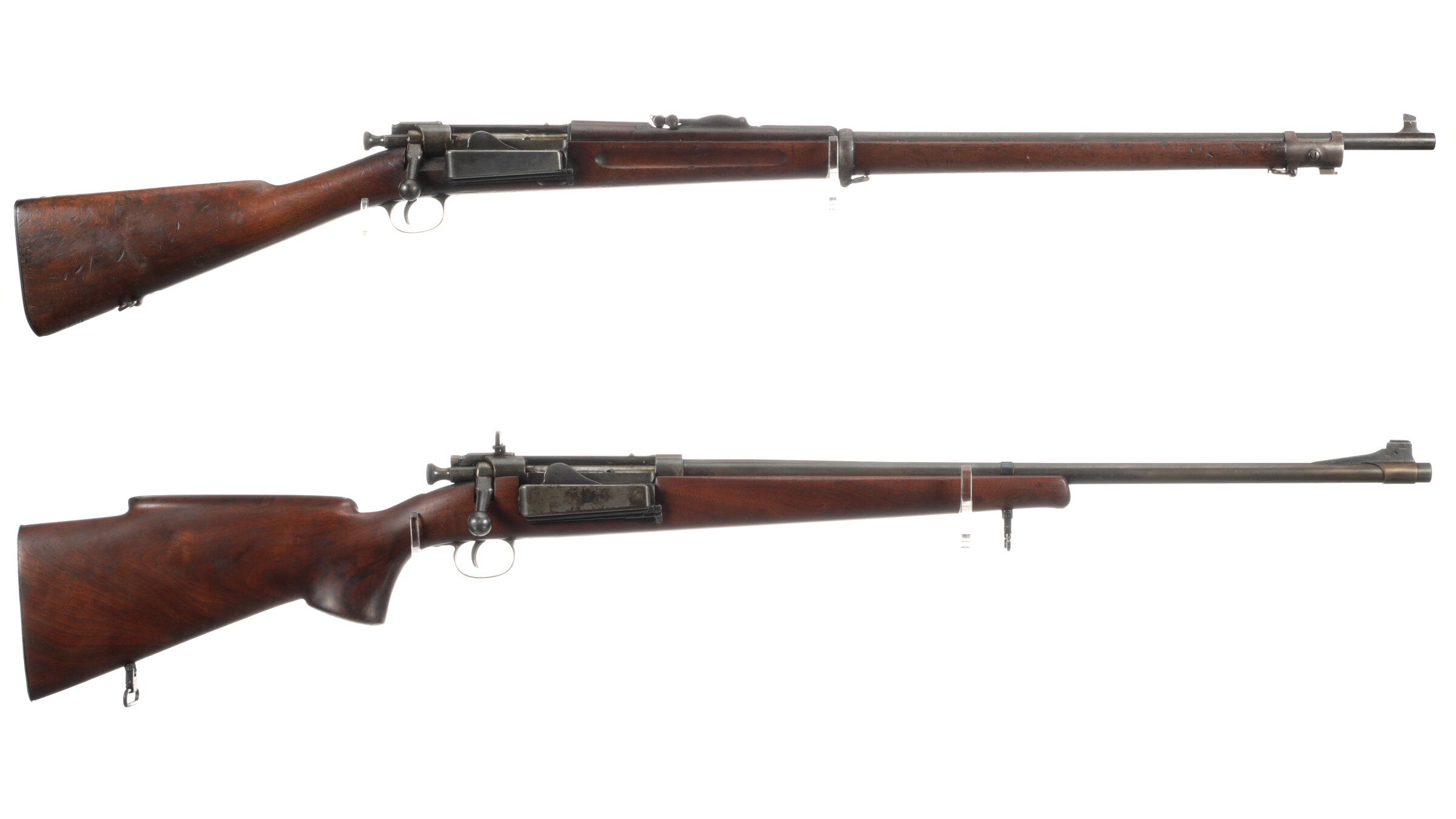 Two U.S. Springfield Krag-Jorgensen Bolt Action Rifles | Rock Island ...