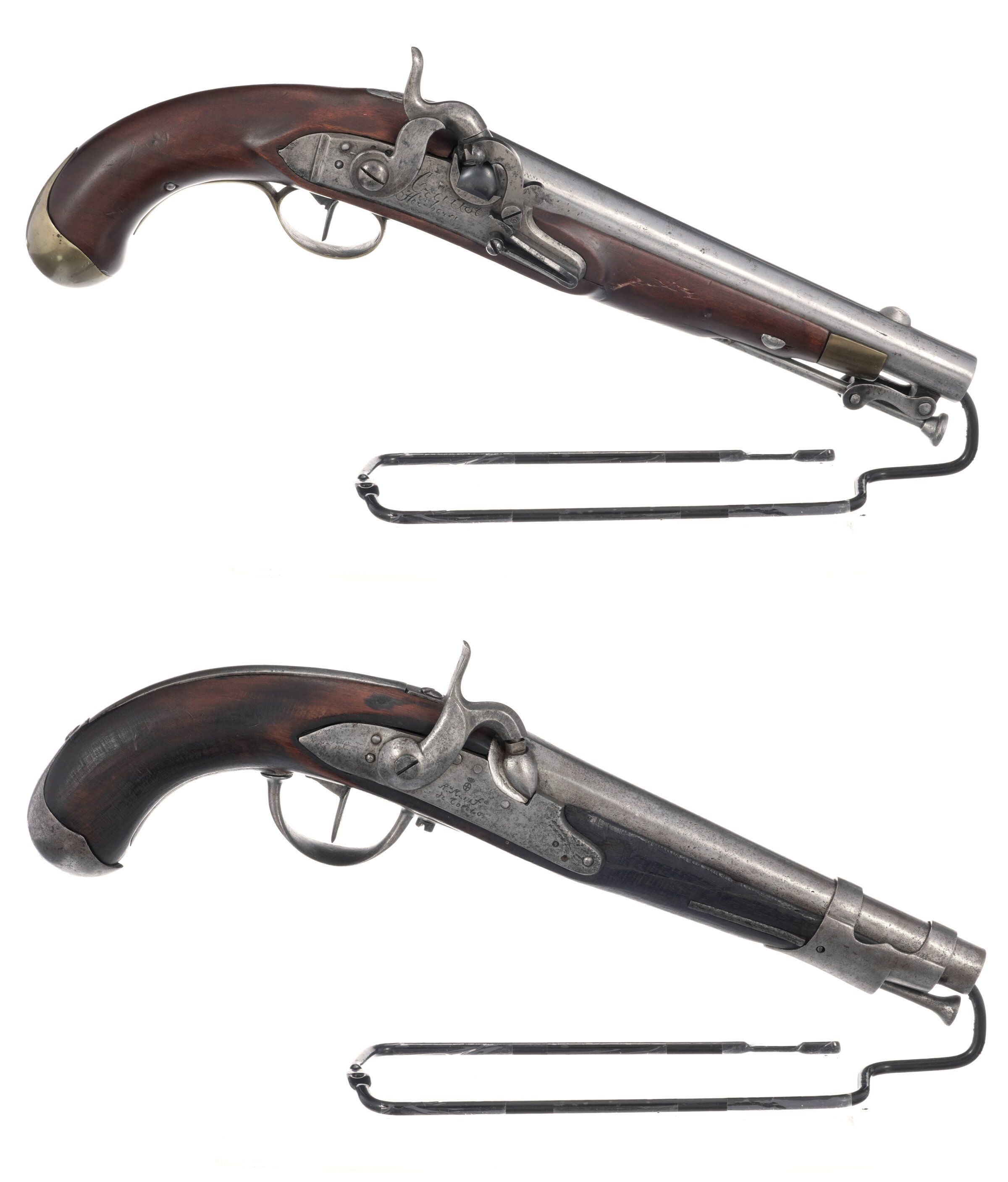 Two European Percussion Conversion Pistols | Rock Island Auction