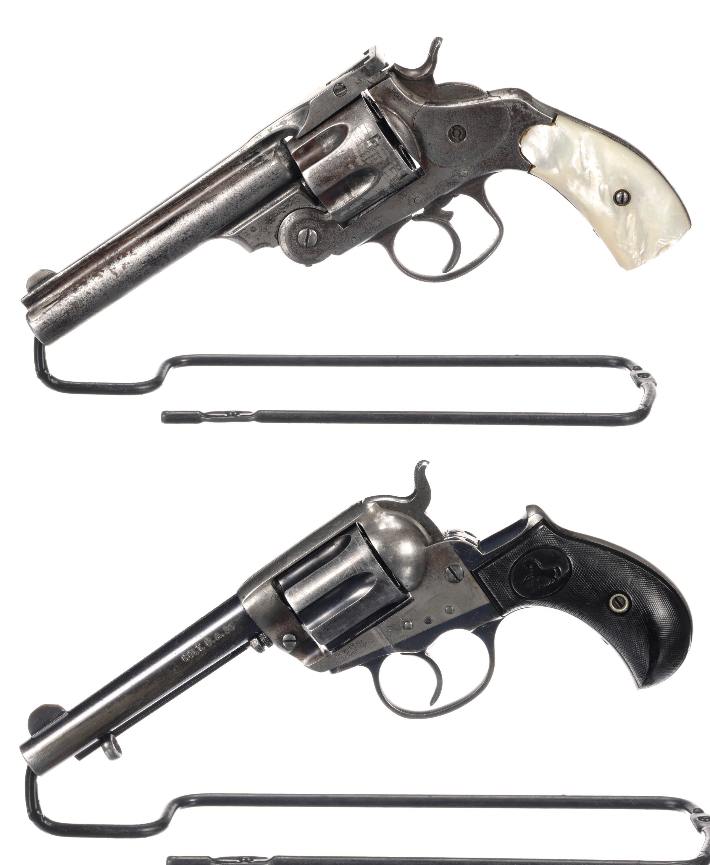 Two Double Action Revolvers with Holsters | Rock Island Auction