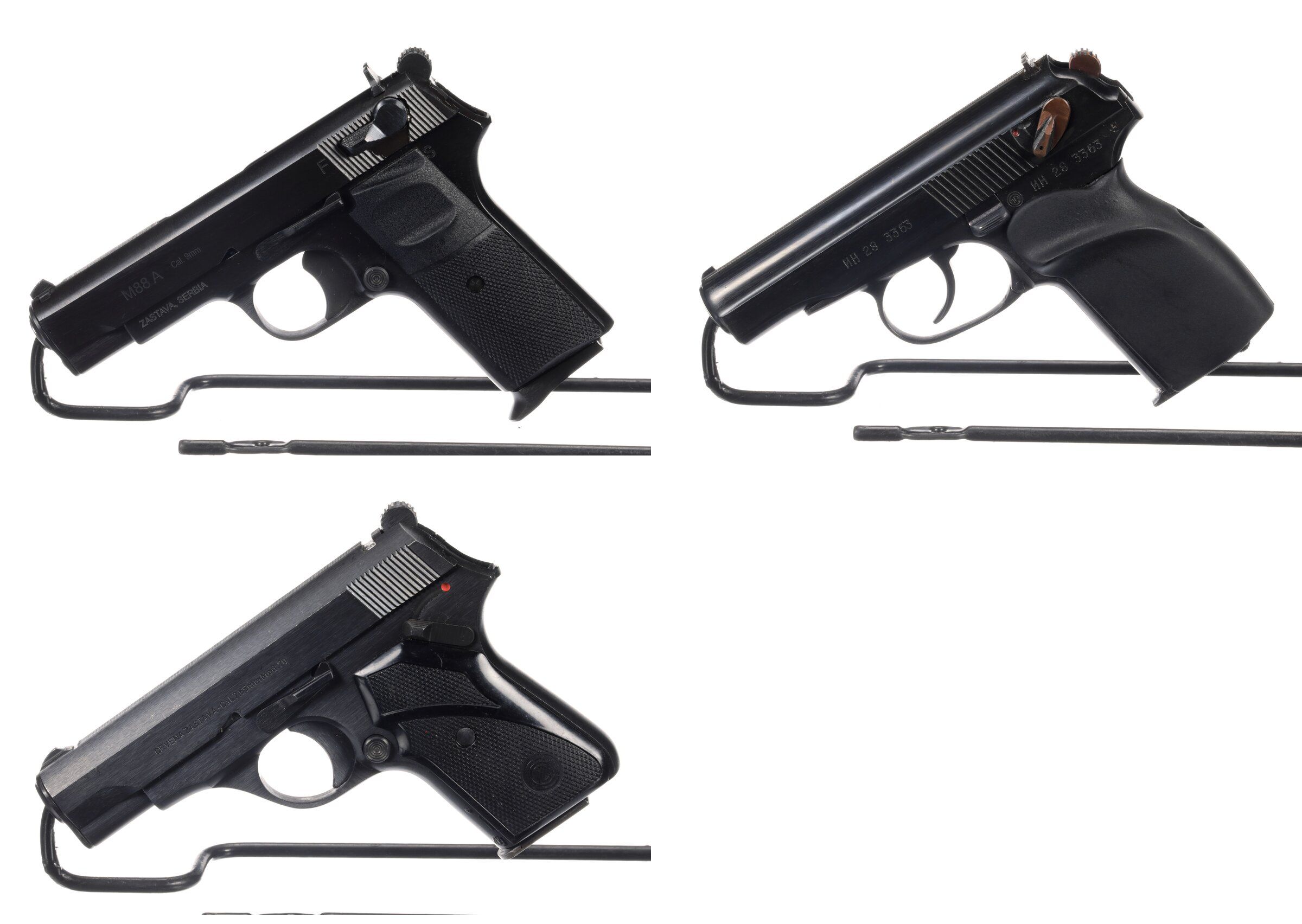 Three Eastern European Semi-Automatic Pistols with Holsters | Rock ...