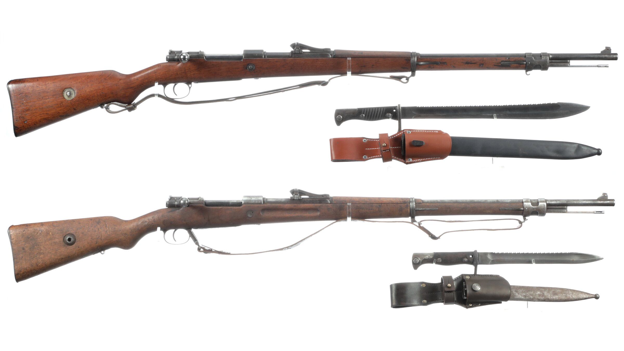 Two World War I Era German Military Rifles with Bayonets | Rock Island ...
