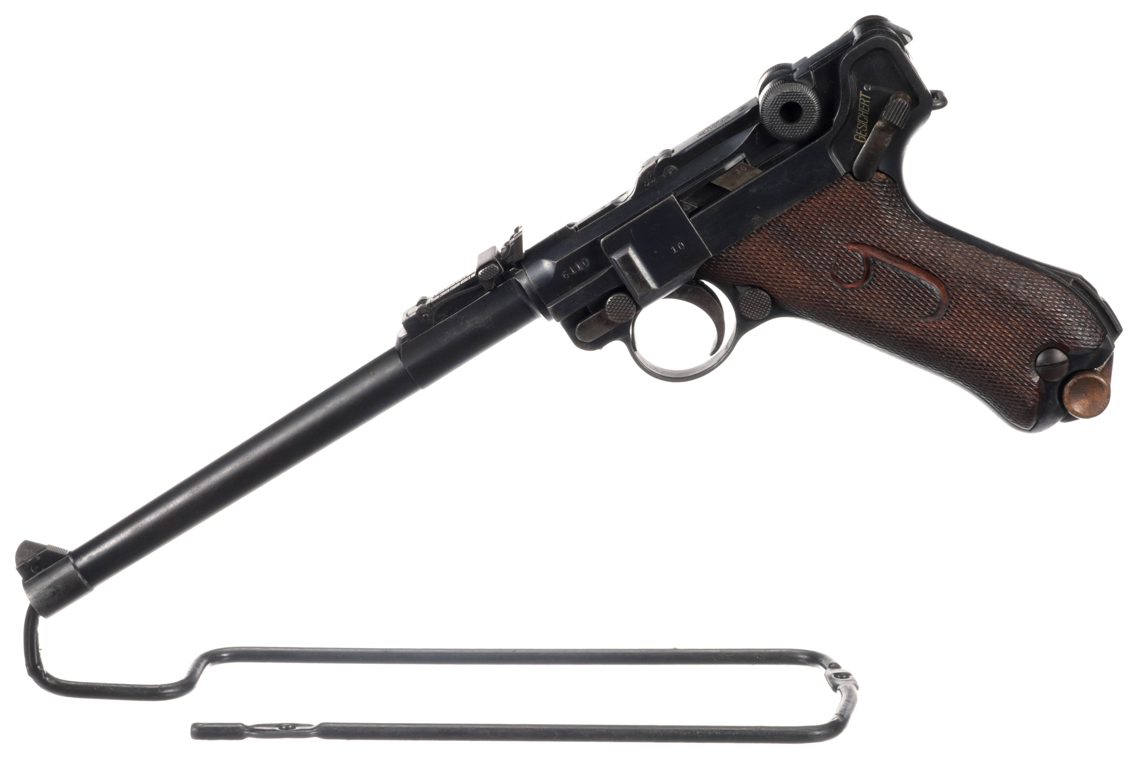 World War I German DWM Artillery Luger Semi-Automatic Pistol | Rock ...