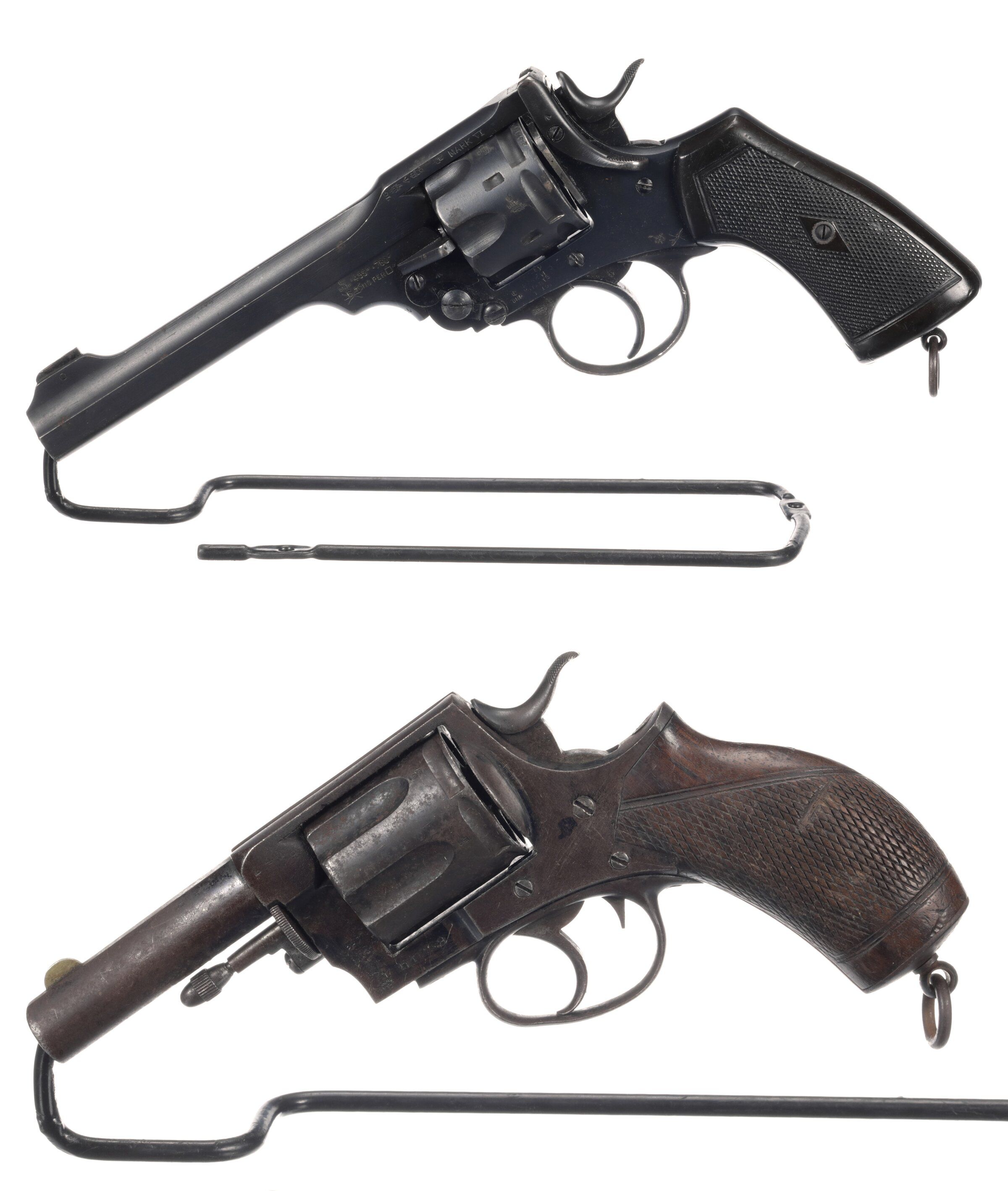 Two Webley & Scott Double Action Revolvers | Rock Island Auction