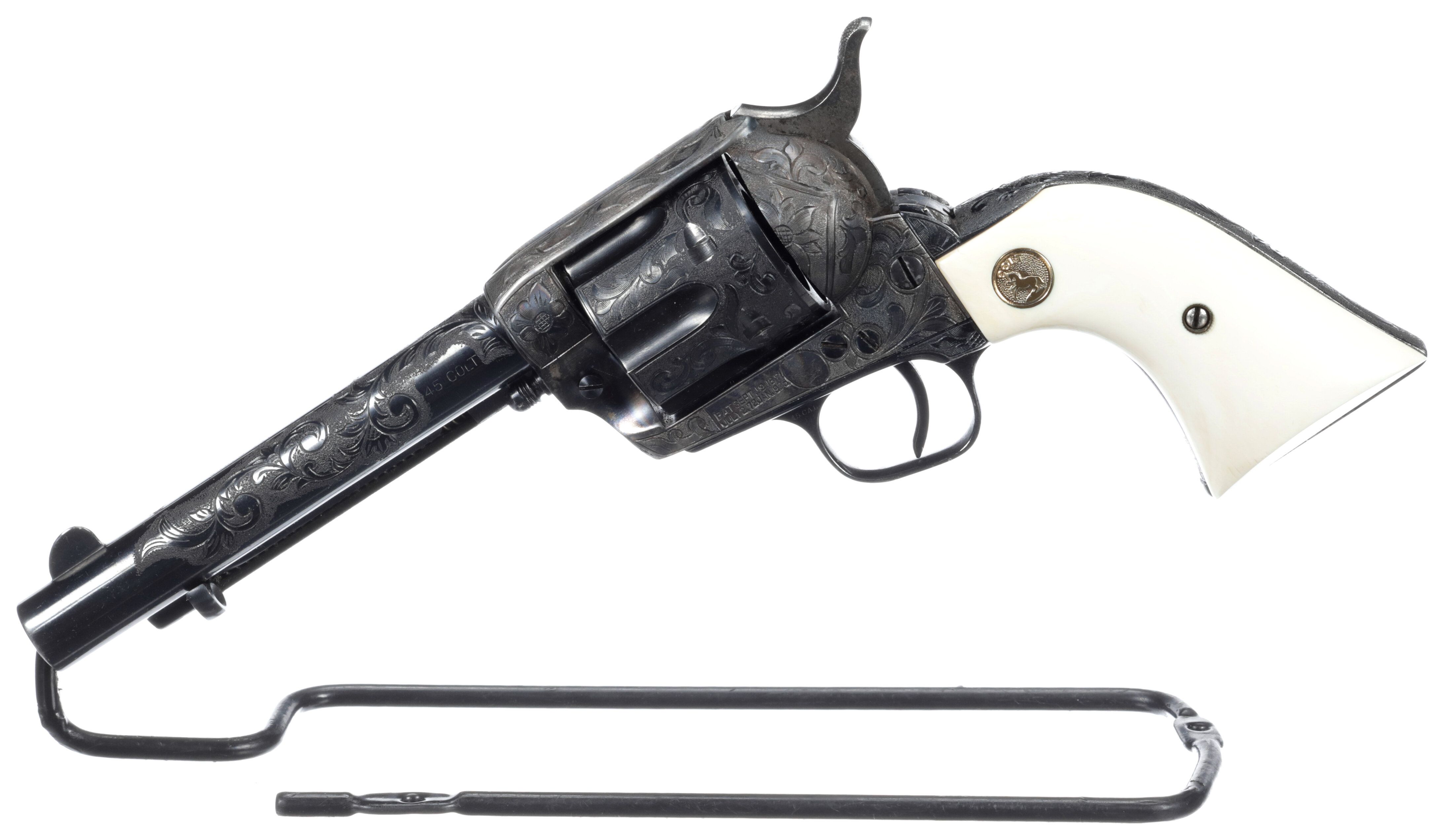 Engraved First Generation Colt Single Action Army Revolver | Rock ...