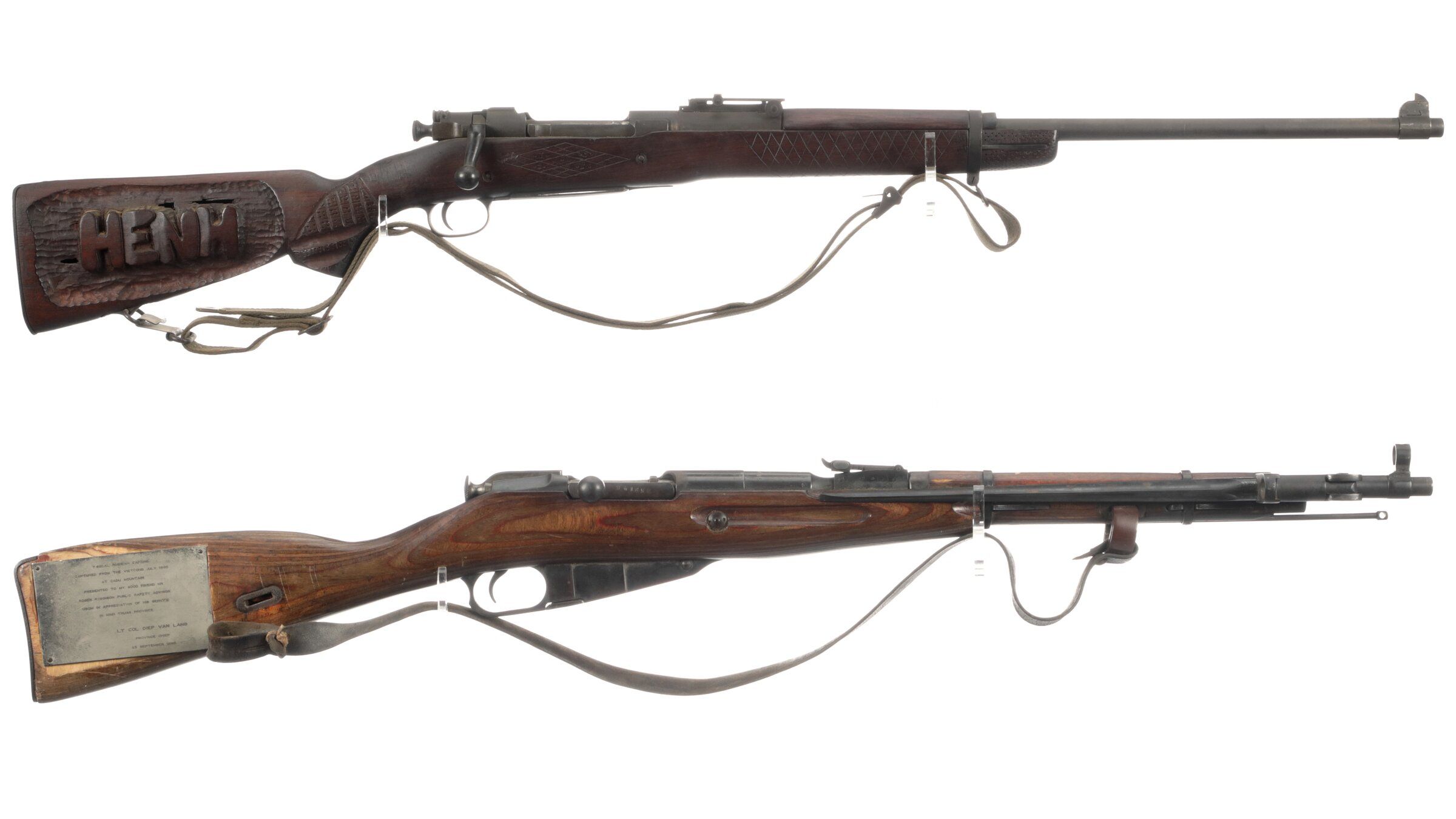 Two Vietnam War Presentation Trophy Bolt Action Long Guns | Rock Island ...
