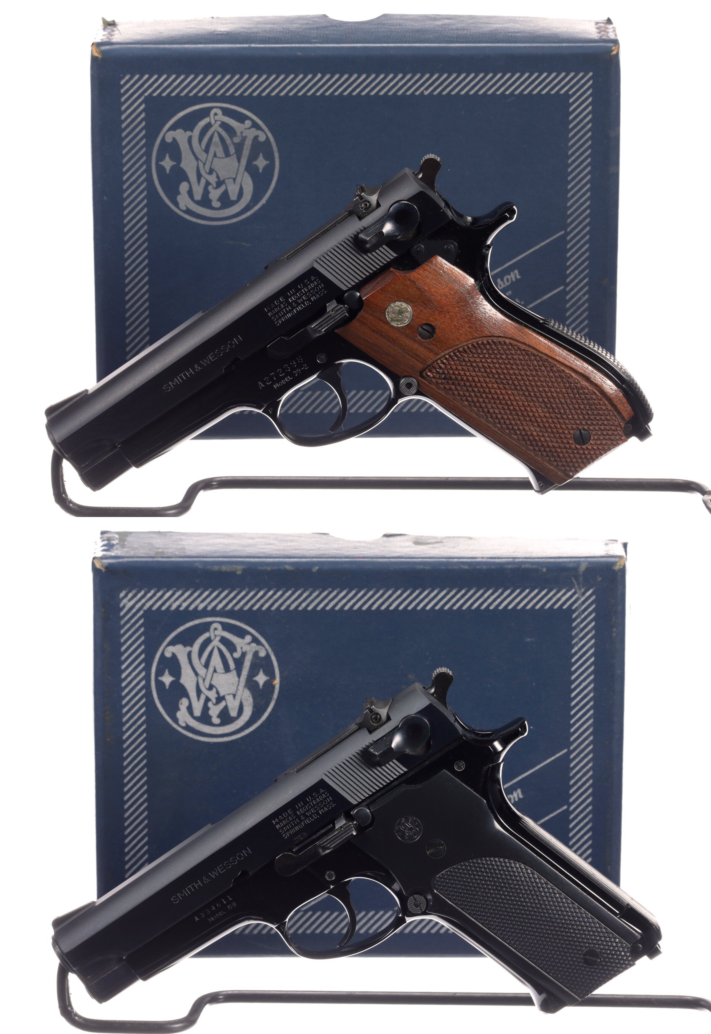 Two Smith & Wesson Semi-Automatic Pistols with Boxes | Rock Island Auction