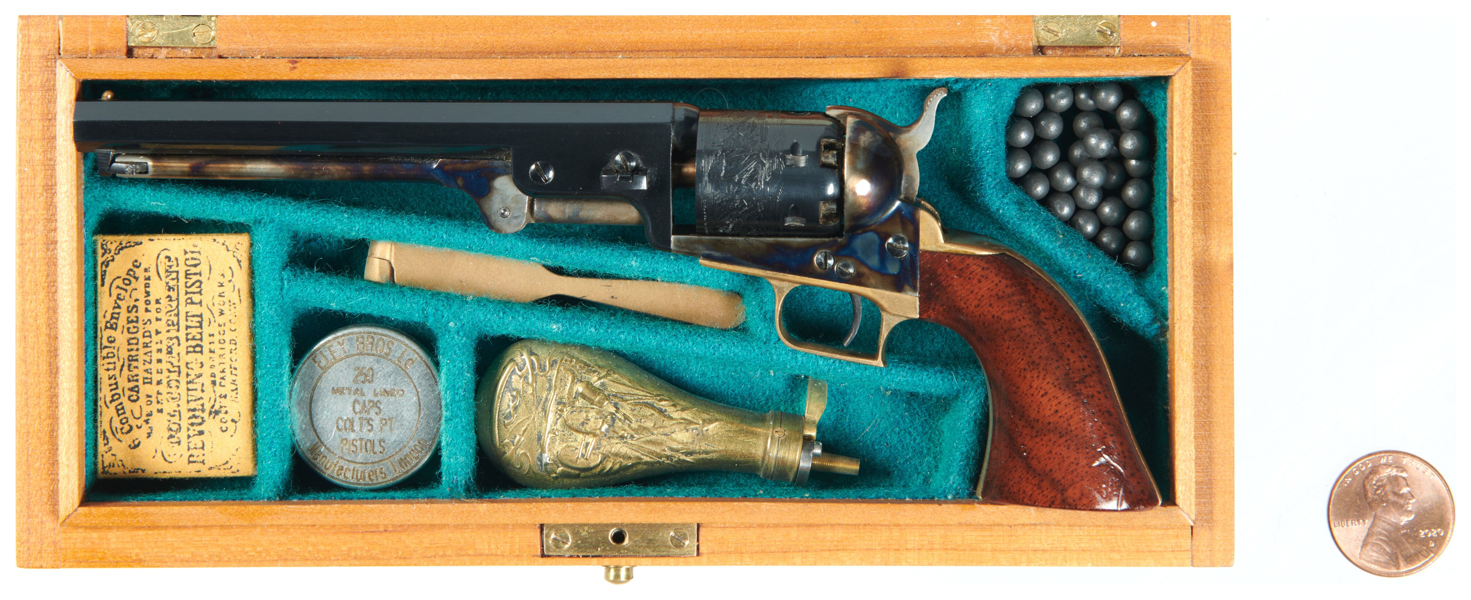 Cased Uberti Miniature Colt Model 1851 Navy Revolver | Rock Island Auction