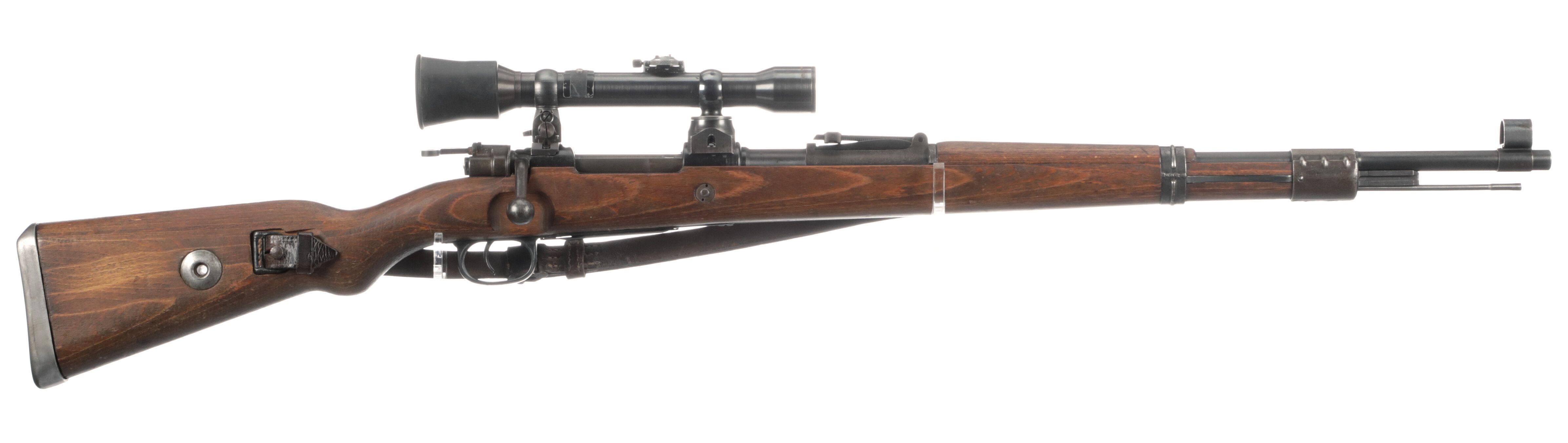 Mauser Model 98 Bolt Action Rifle With High Turret Sniper Scope Rock