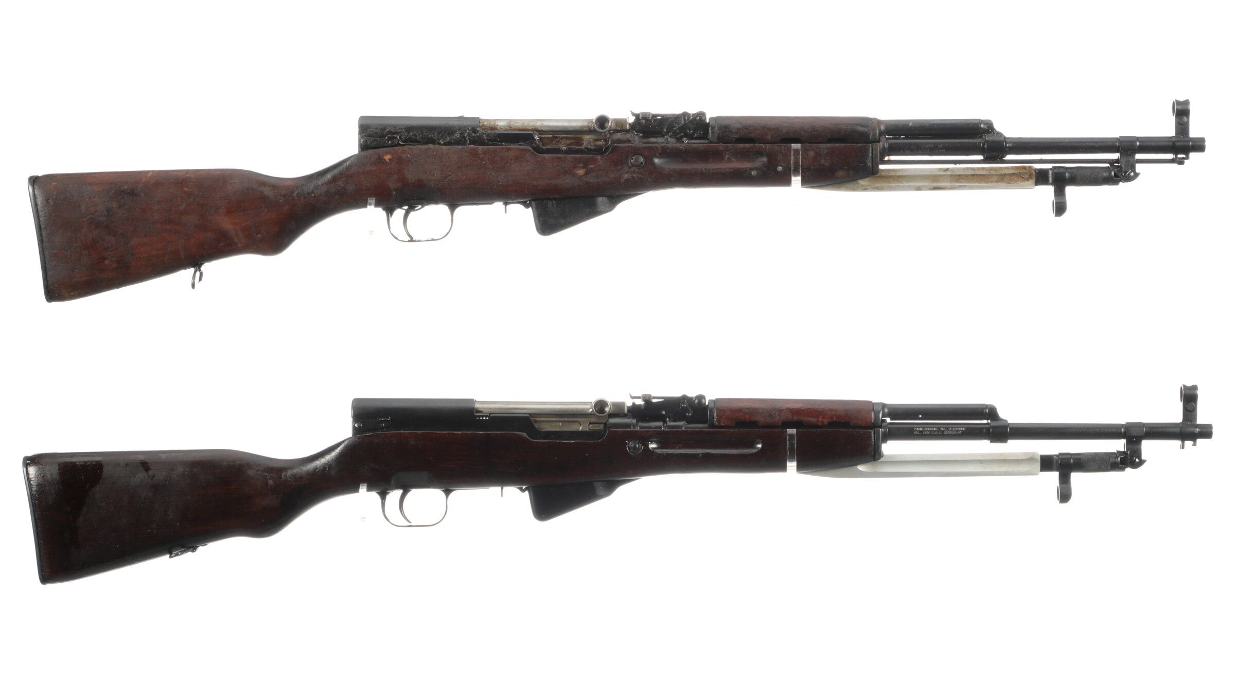 Two SKS Rifles with Bayonets | Rock Island Auction Two SKS Rifles with Bayonets | Rock Island Auction