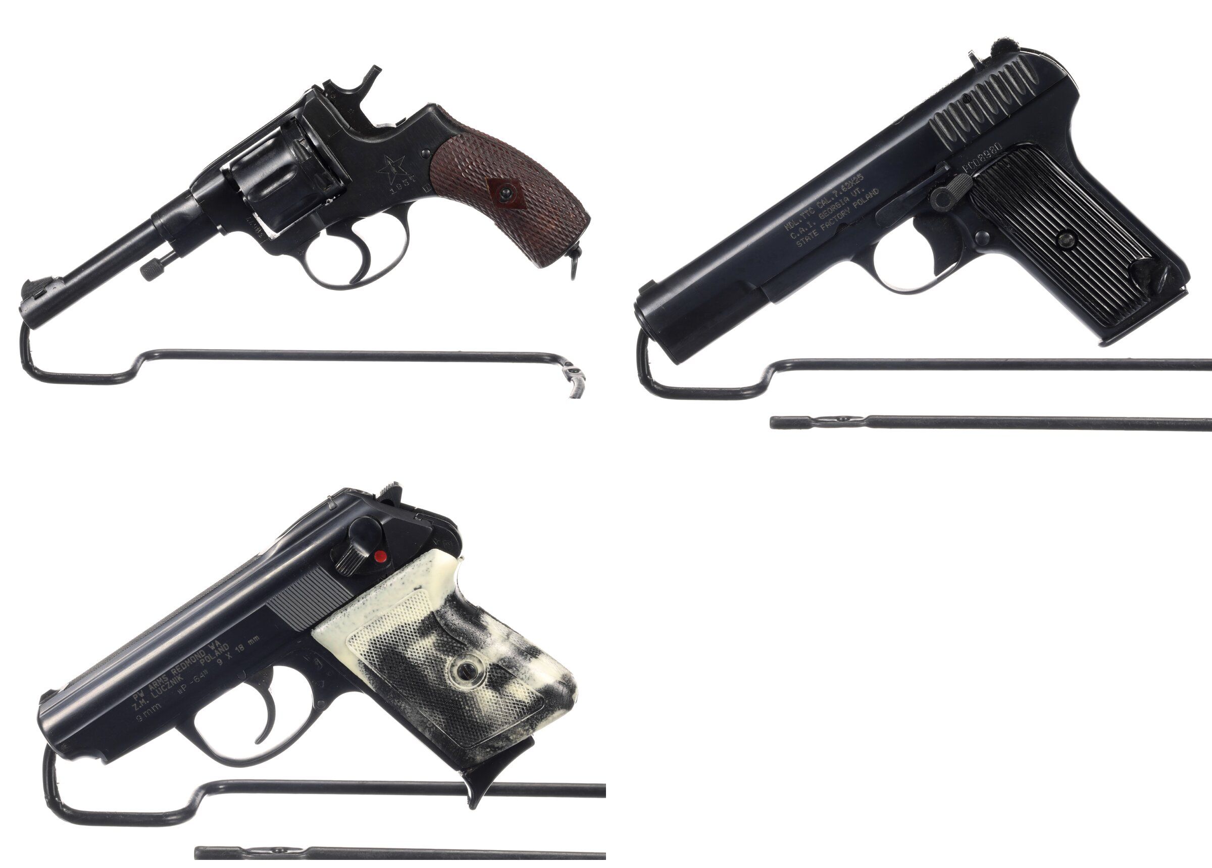 Three Eastern European Handguns with Holsters | Rock Island Auction