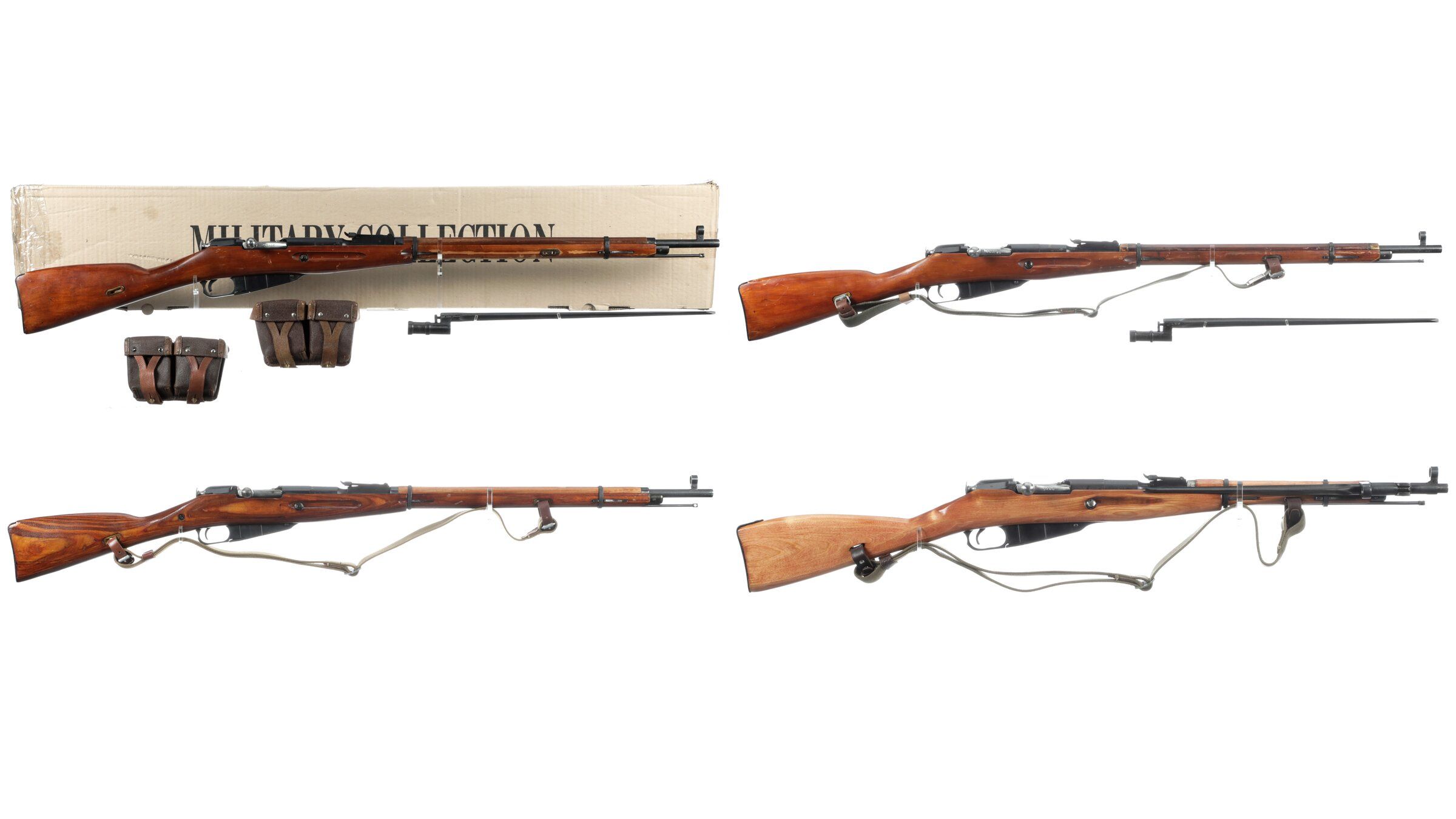 Four Soviet Mosin-Nagant Pattern Bolt Action Long Guns | Rock Island ...