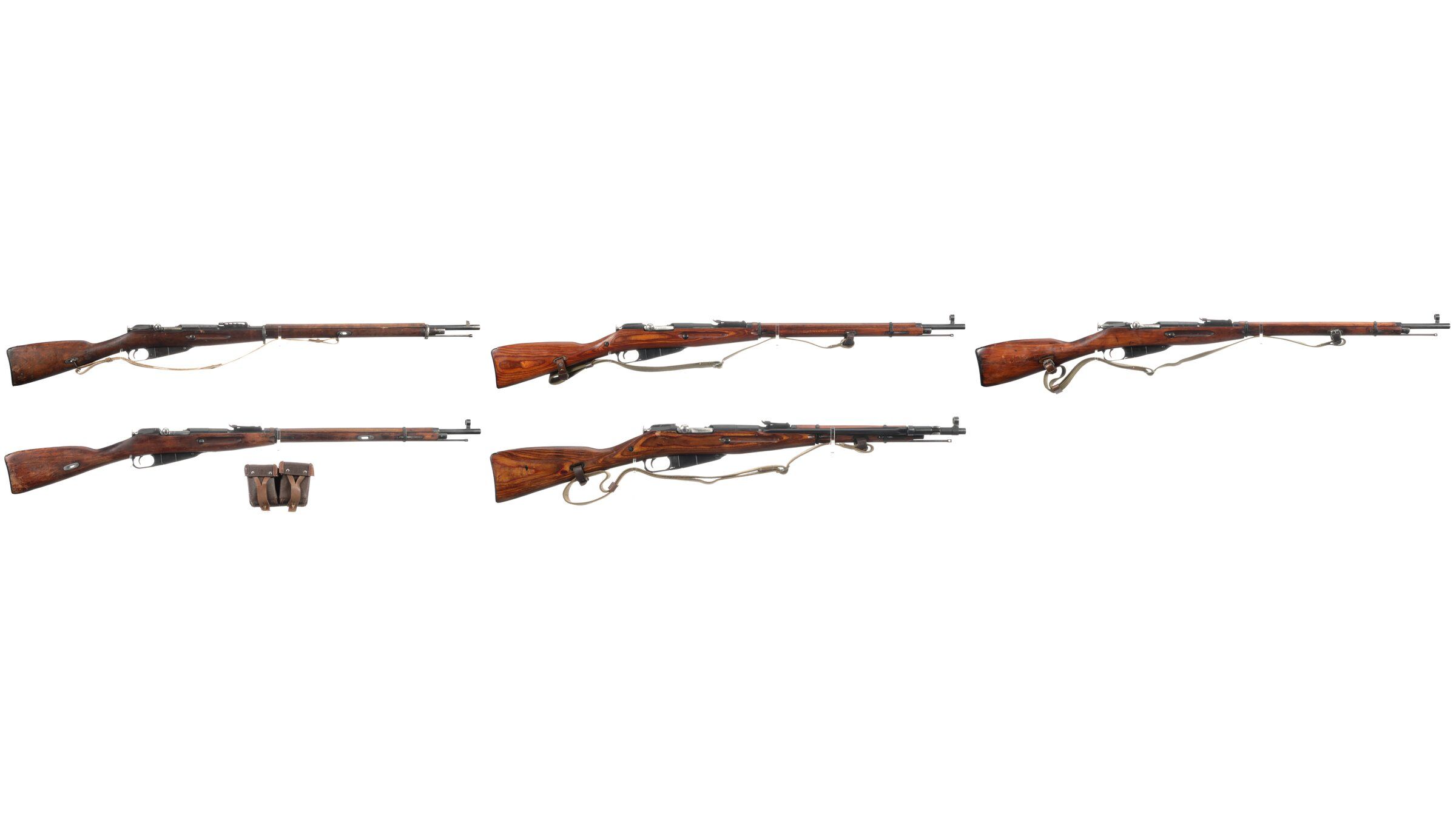 Five Mosin-Nagant Pattern Military Bolt Action Long Guns | Rock Island ...