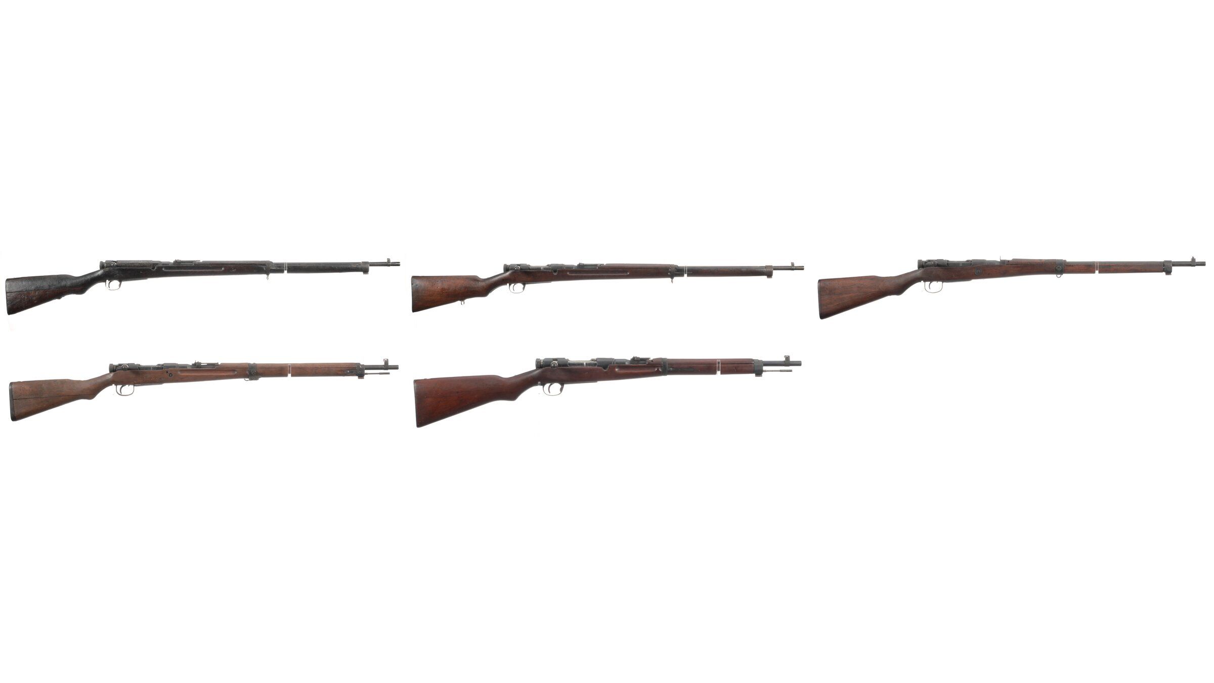 Five Japanese Arisaka Pattern Bolt Action Long Arms | Rock Island Auction