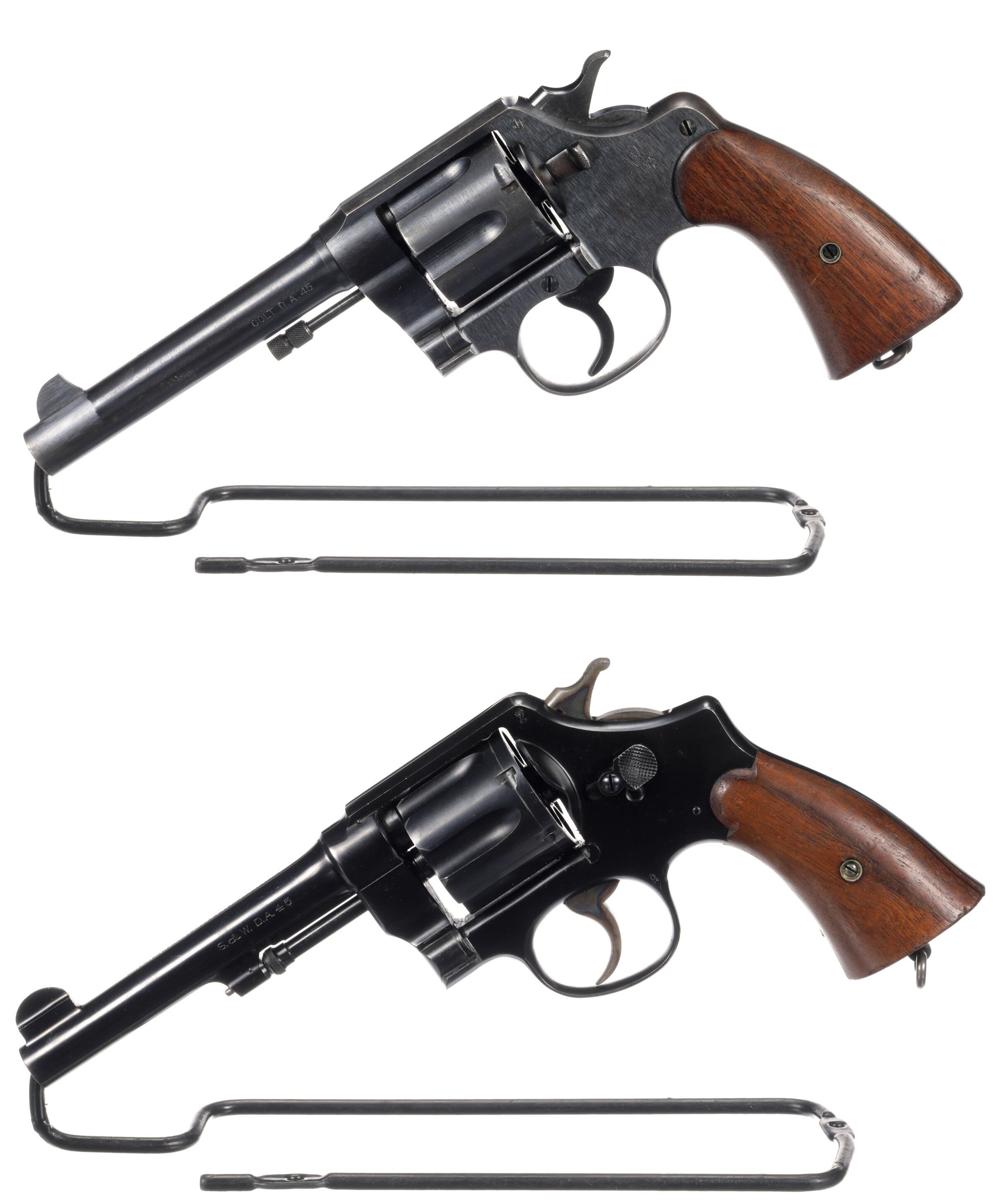 Two U.S. Model 1917 Double Action Revolvers with Holsters | Rock Island Auction