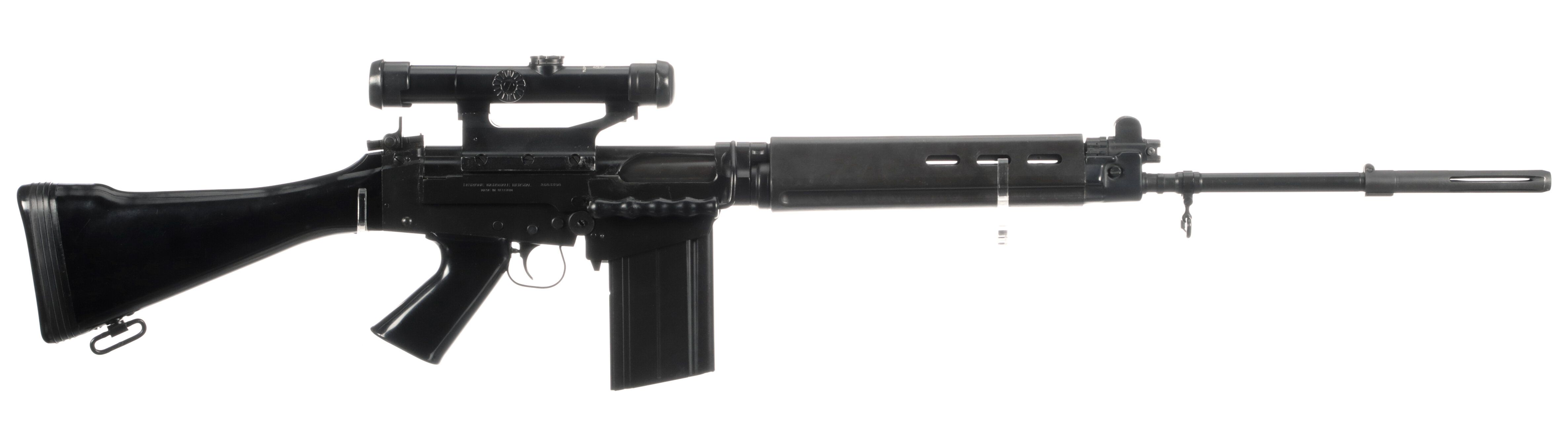 Fabrique Nationale FAL Semi-Automatic Rifle with Scope and Case | Rock ...
