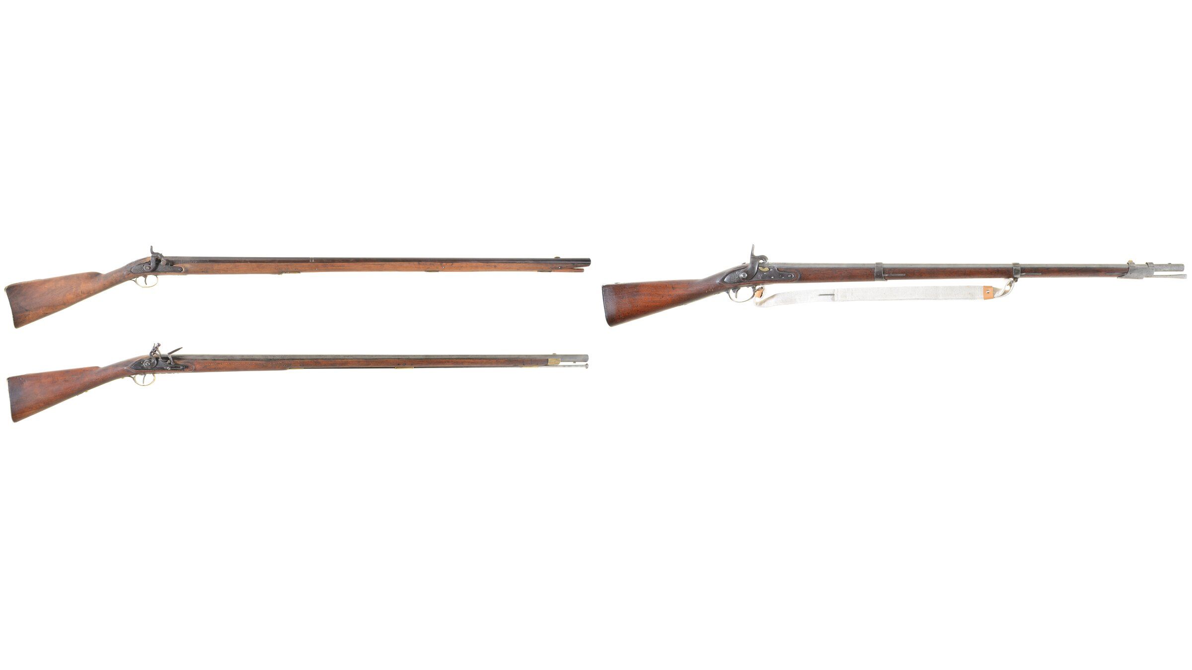 Three Muzzleloading Smoothbore Long Guns | Rock Island Auction
