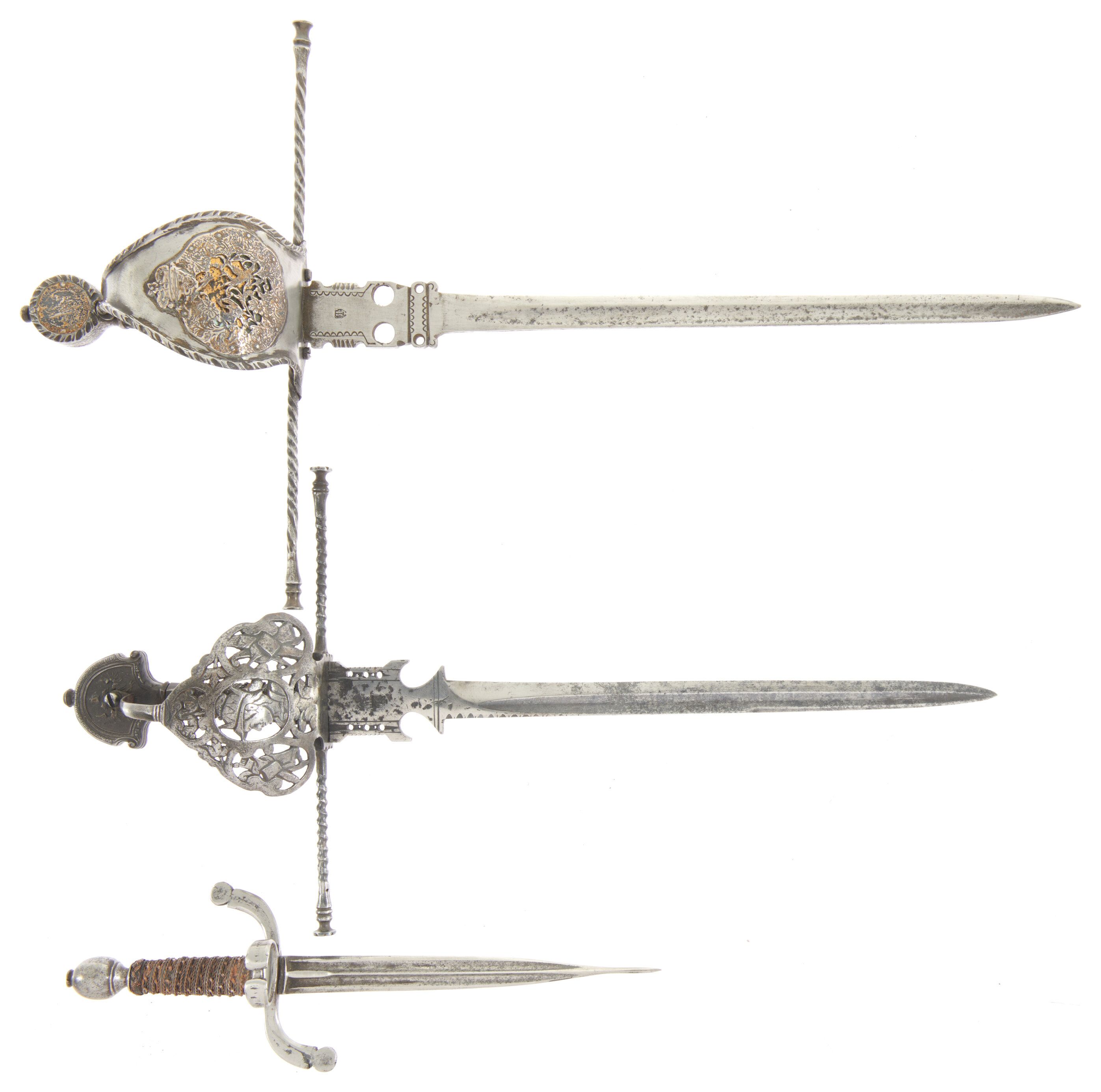 Three 16th-17th Century European Style Parrying Daggers | Rock Island ...
