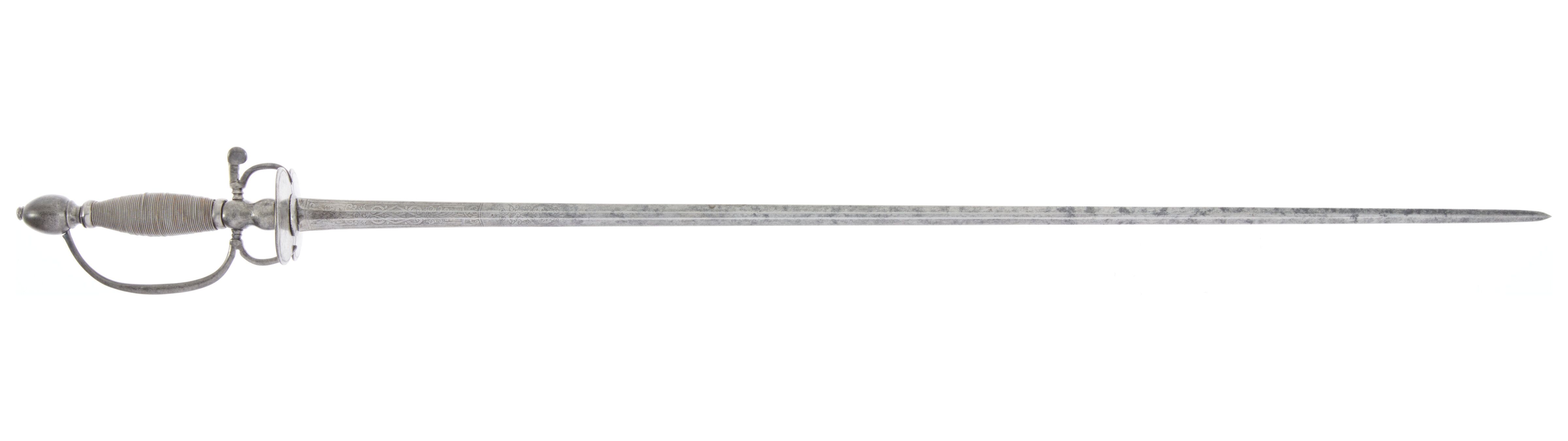 18th Century Style European Small Sword with Engraved Blade | Rock ...