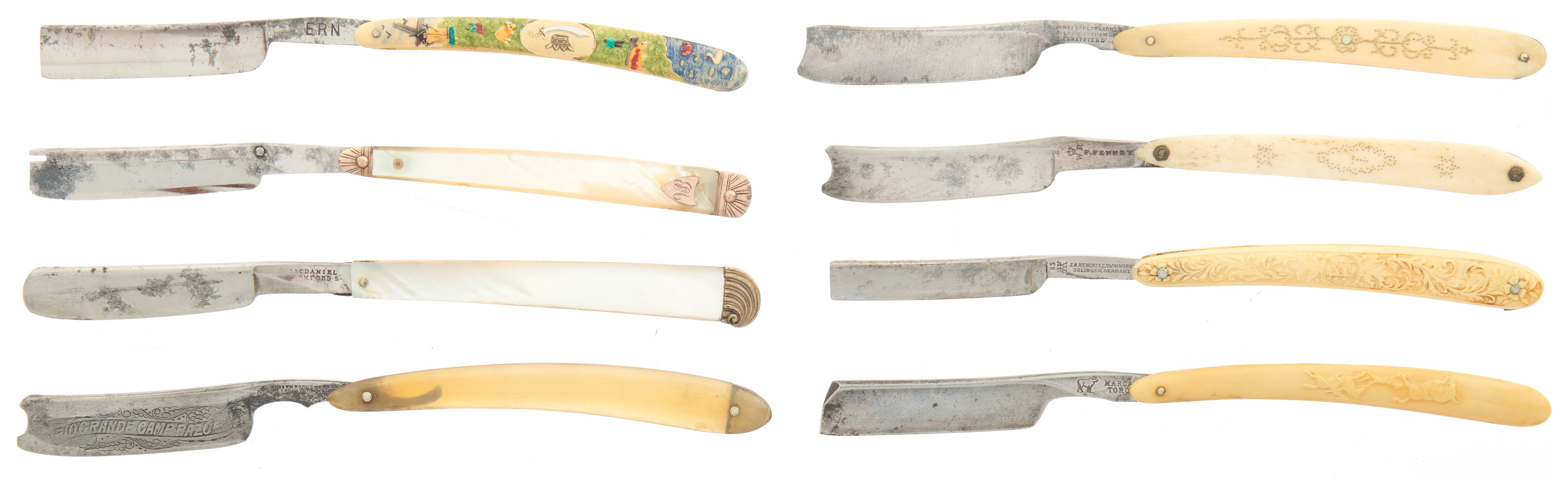 Eight Straight Razors and Seventeen Razor Boxes | Rock Island Auction
