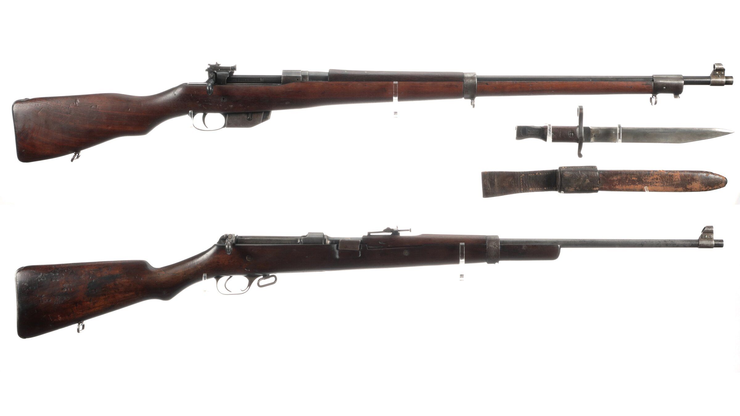 Two Canadian Military Ross Straight Pull Bolt Action Rifles | Rock ...