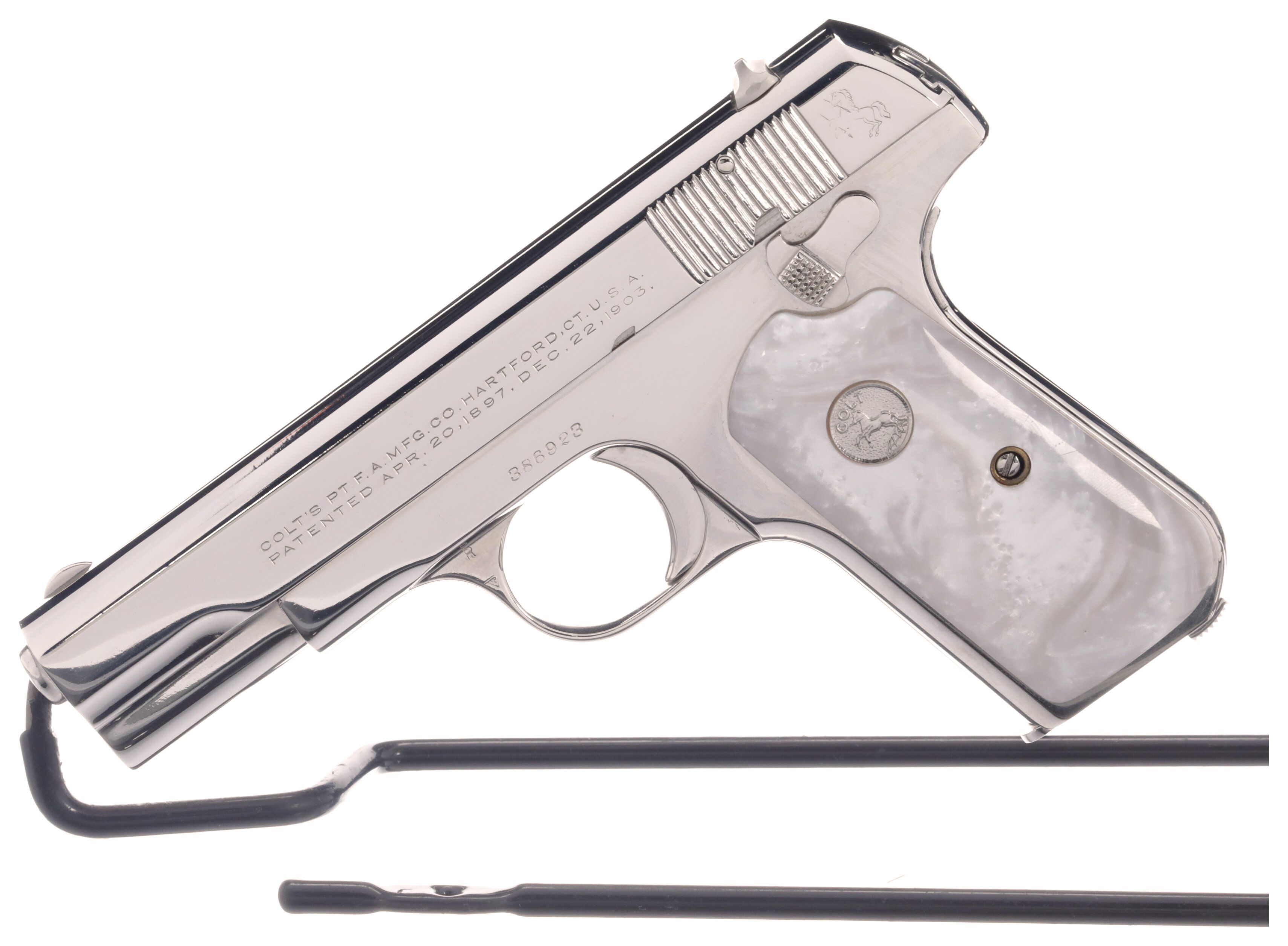 Colt Model 1903 Pocket Hammerless Pistol with Case | Rock Island Auction