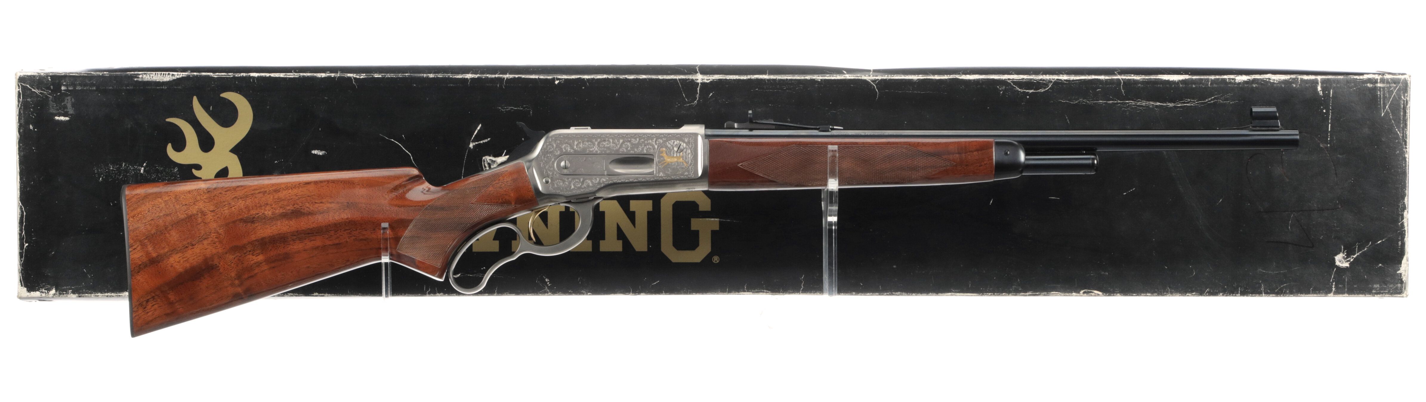 T. Naka Signed Engraved Browning High Grade Model 71 Rifle | Rock ...