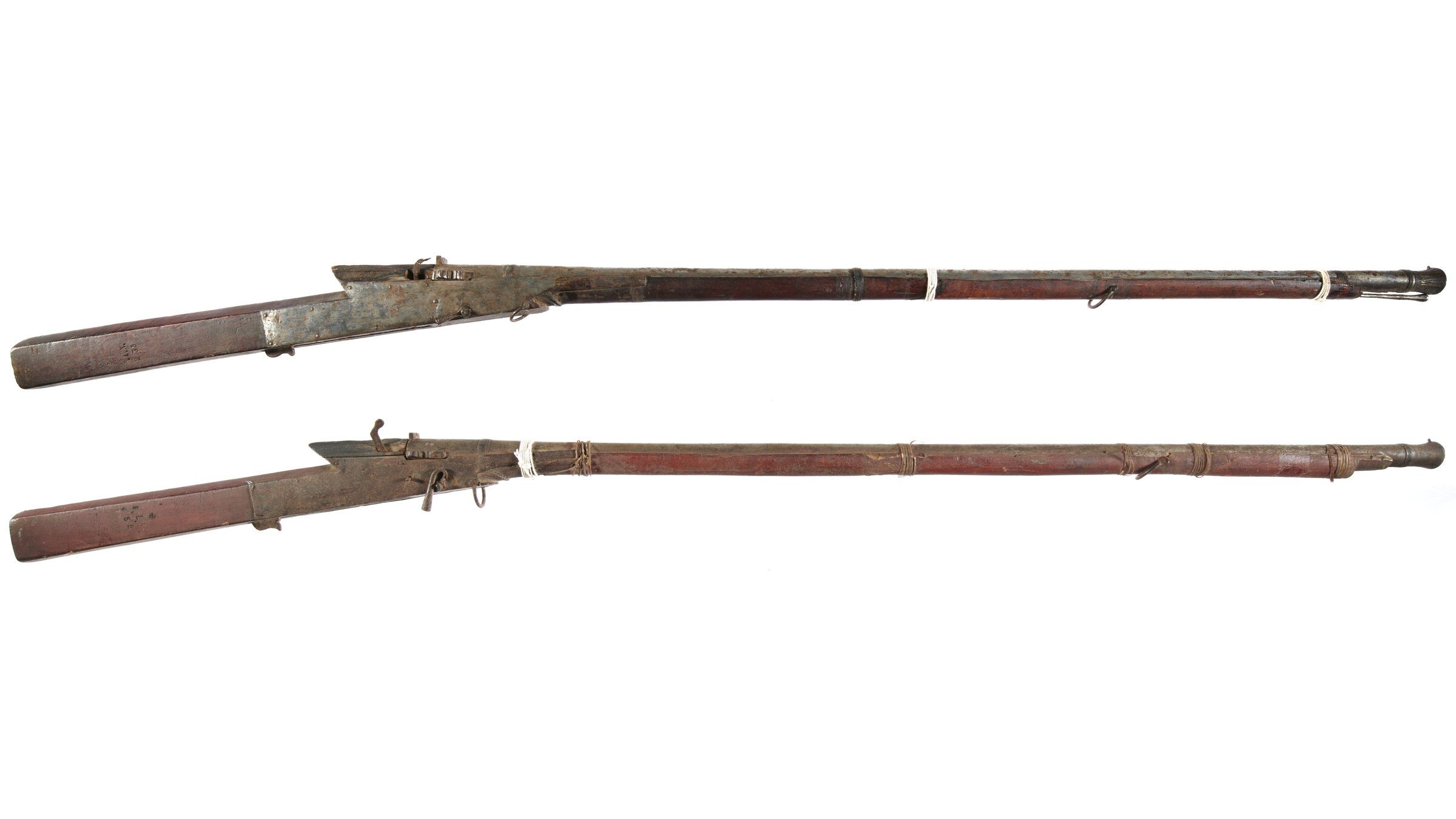 Two Large Asian Matchlock Muskets | Rock Island Auction