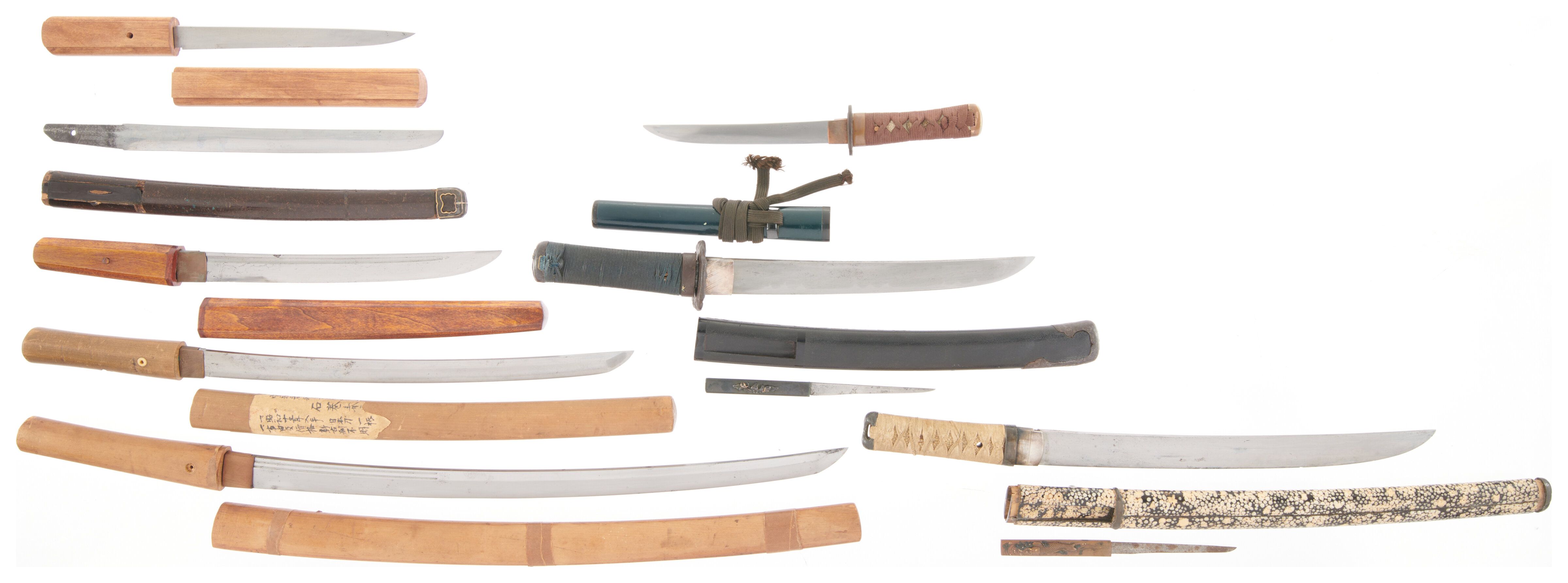 Eight Japanese Edged Weapons, Some Signed | Rock Island Auction